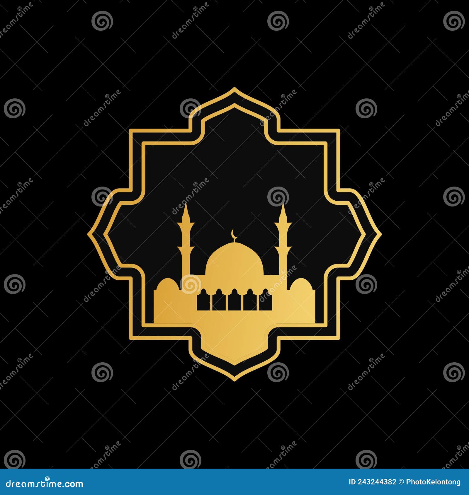 Mosque Ornament Illustration Stock Vector - Illustration of advertising ...