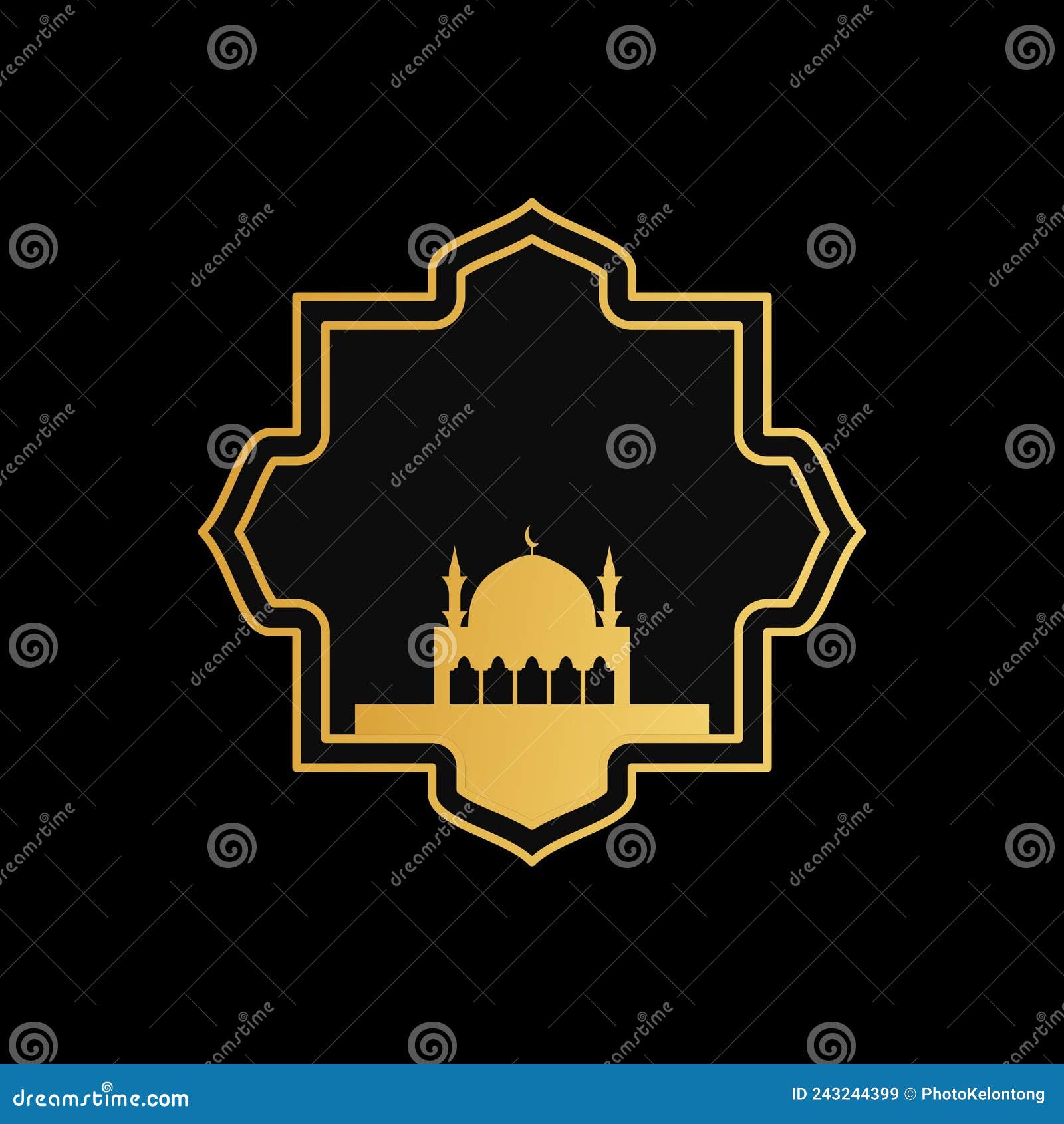 Mosque Ornament Illustration Stock Vector - Illustration of organ, font ...