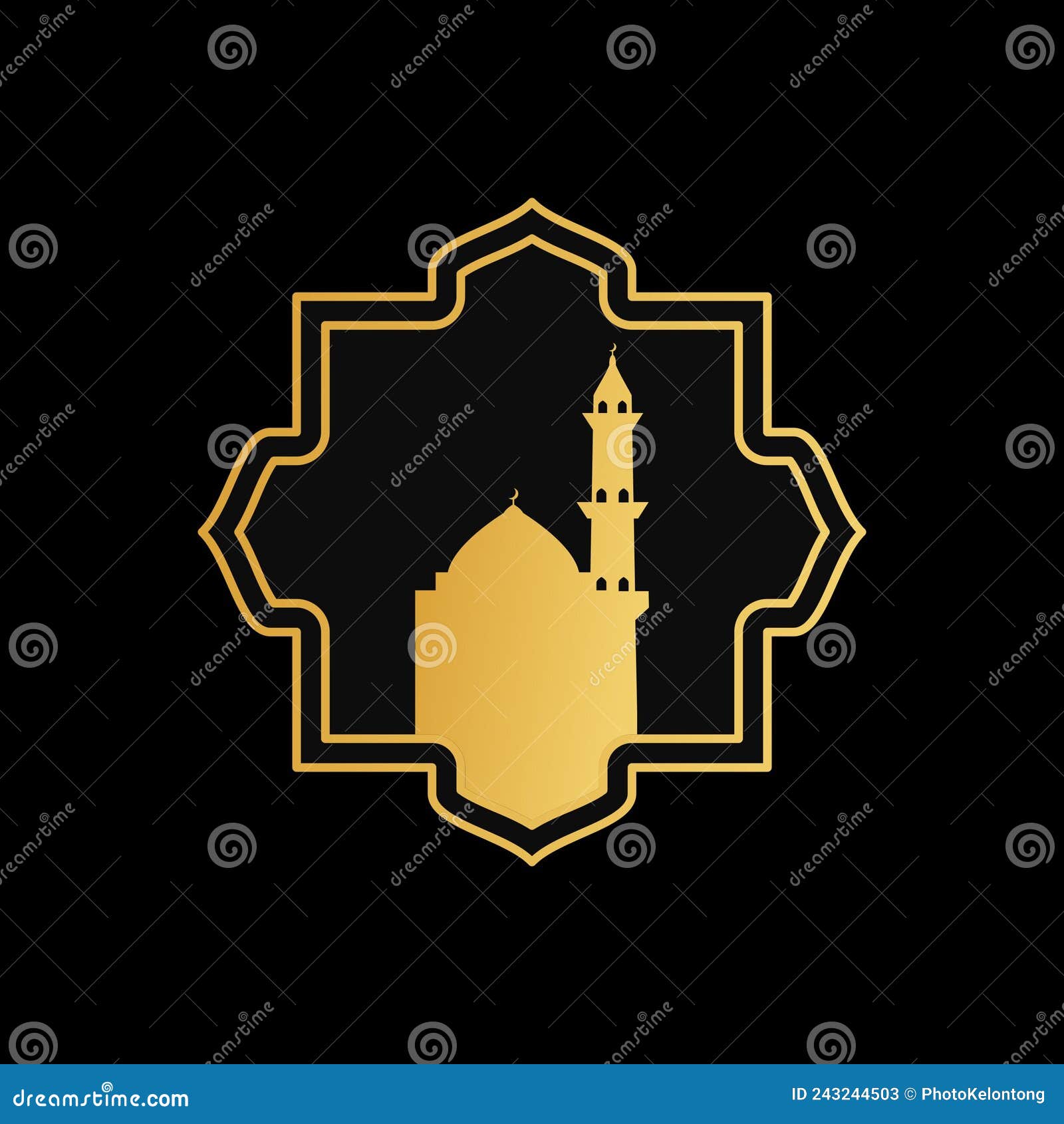 Mosque Ornament Illustration Stock Vector - Illustration of holy ...