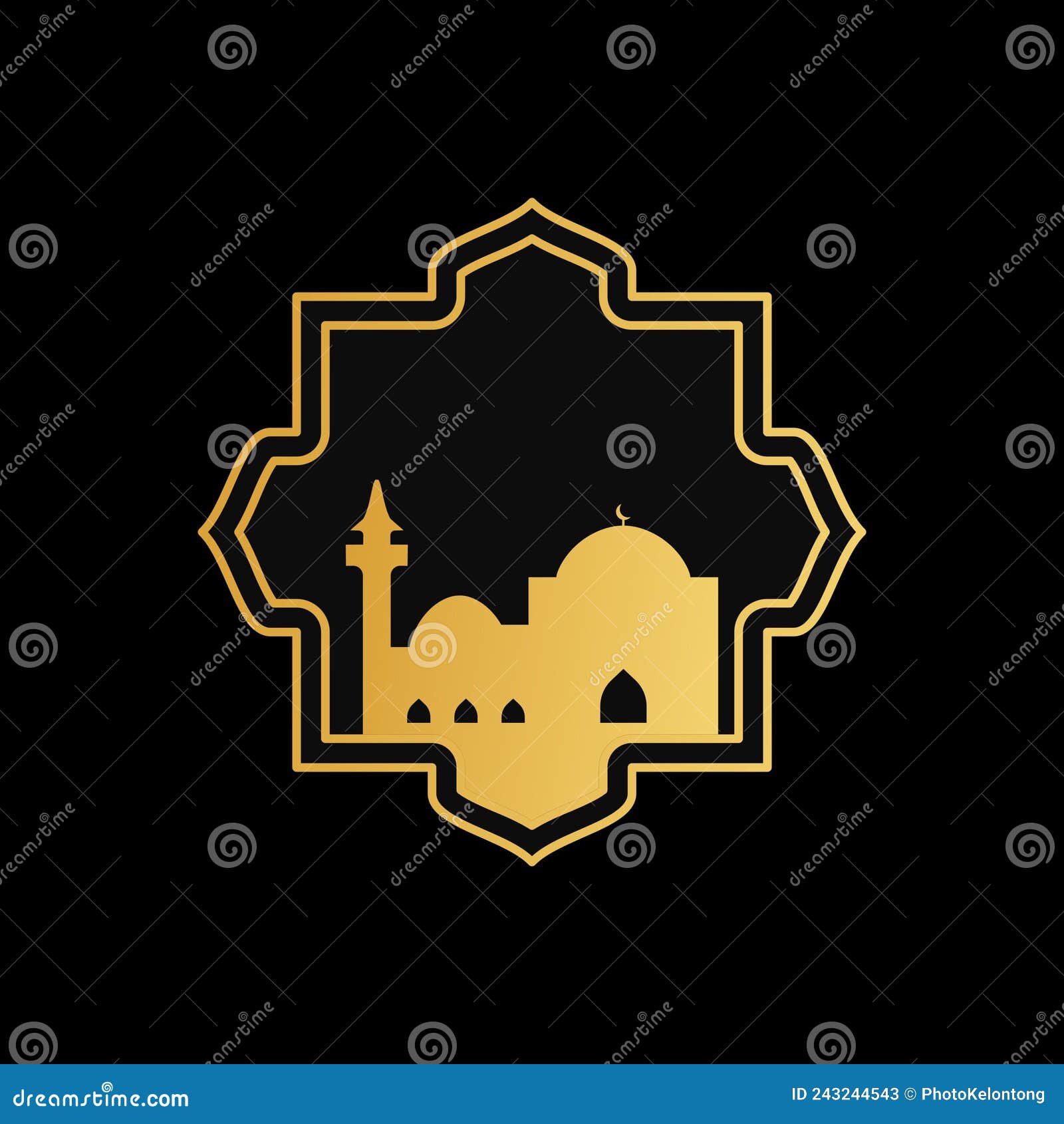 Mosque Ornament Illustration Stock Vector - Illustration of line, islam ...