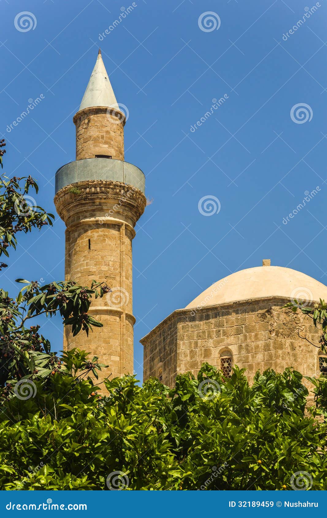 Mosque in Paphis, Cyprus. Detail Stock Image - Image of religion ...