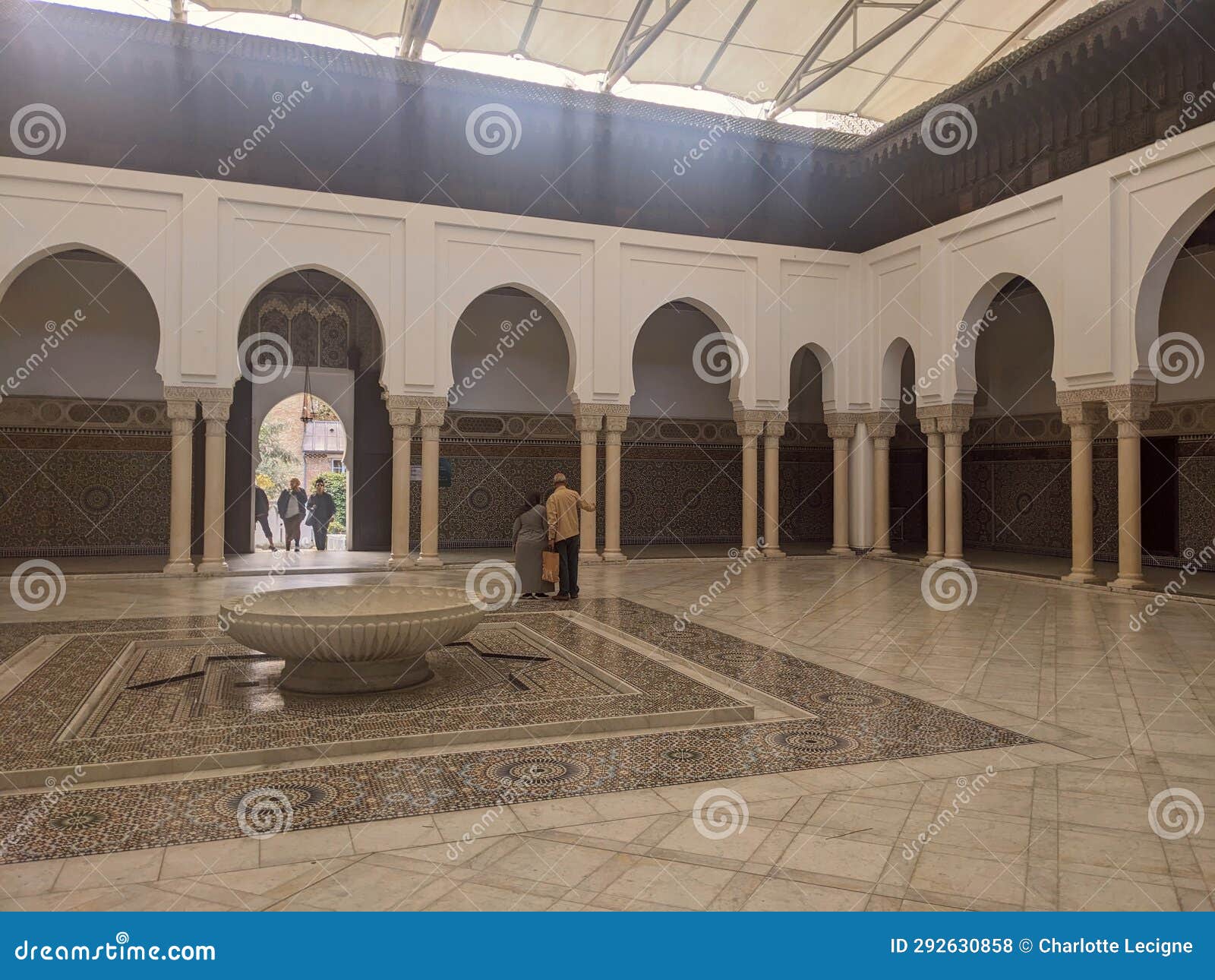 Mosque of Paris France editorial stock photo. Image of patio - 292630858