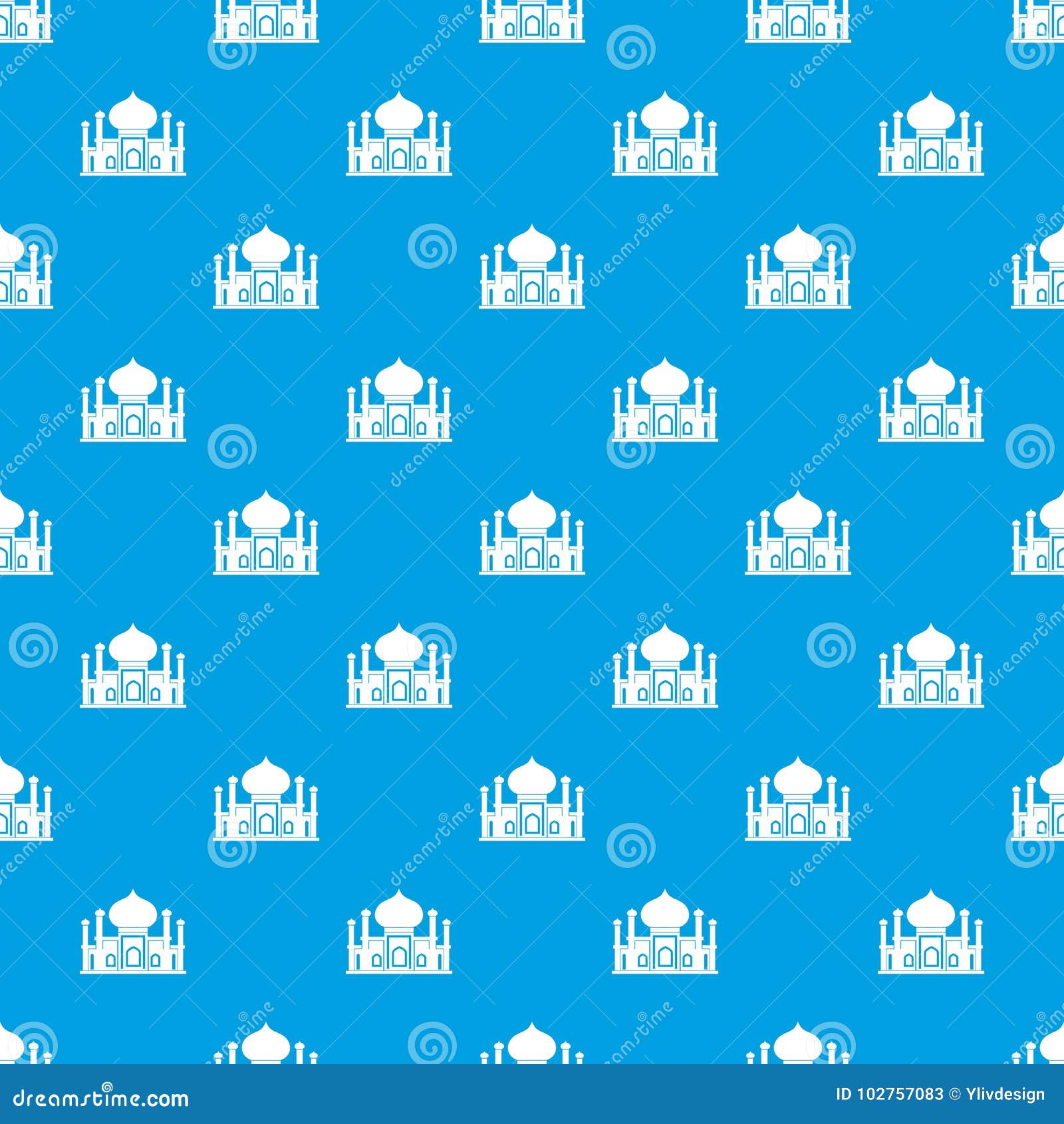 Mosque Pattern Seamless Blue Stock Vector - Illustration of historical ...