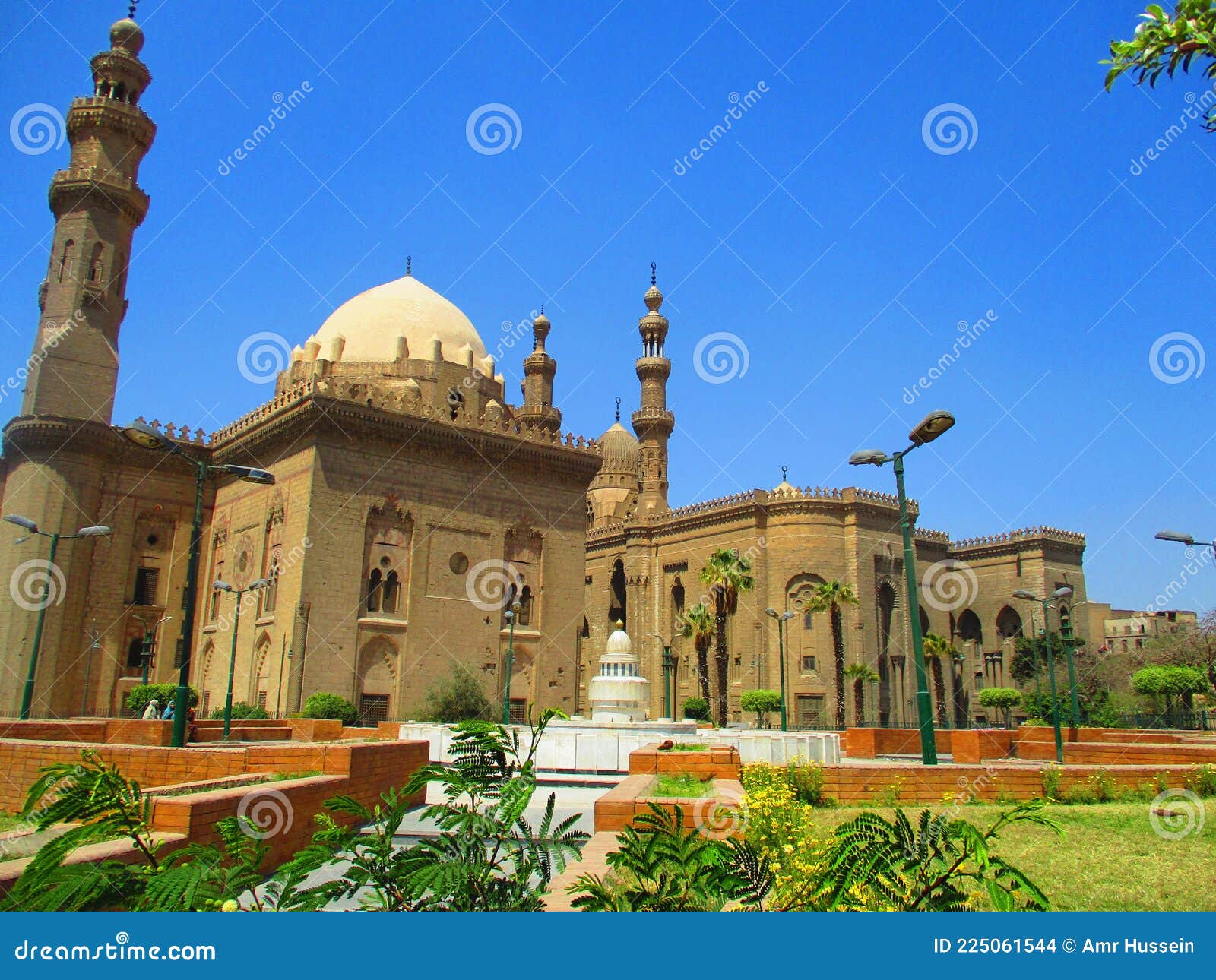 Mosque and plants in Cairo stock photo. Image of islamic - 225061544
