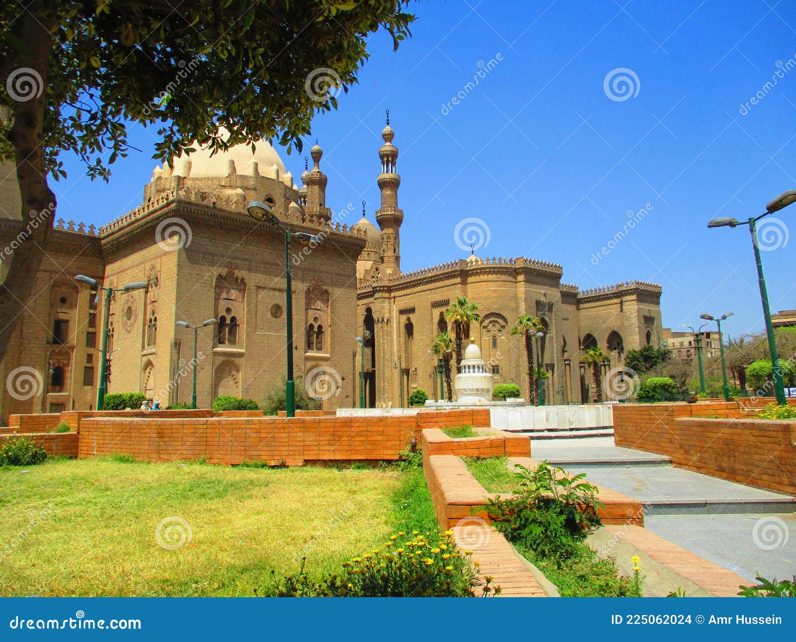 Mosque and Plants in Cairo in Egypt Stock Photo - Image of building ...