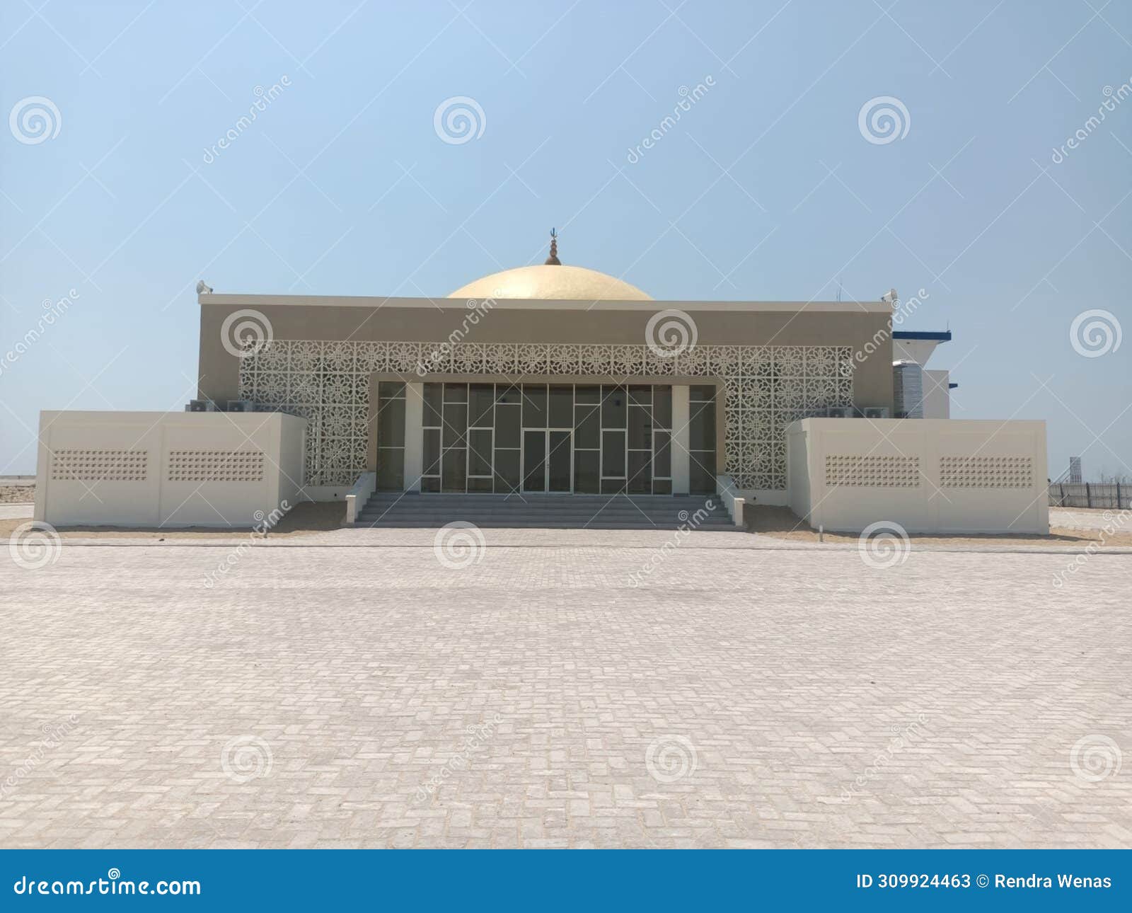Mosque at the port stock image. Image of bright, building - 309924463