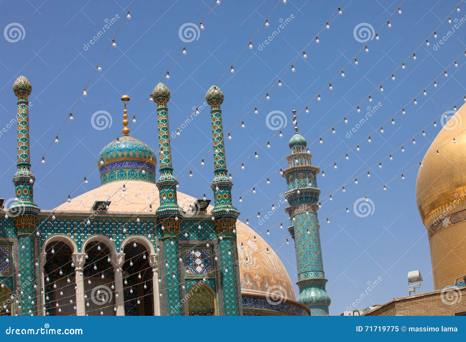 Mosque in Qom, Iran stock image. Image of religion, arabian - 71719775