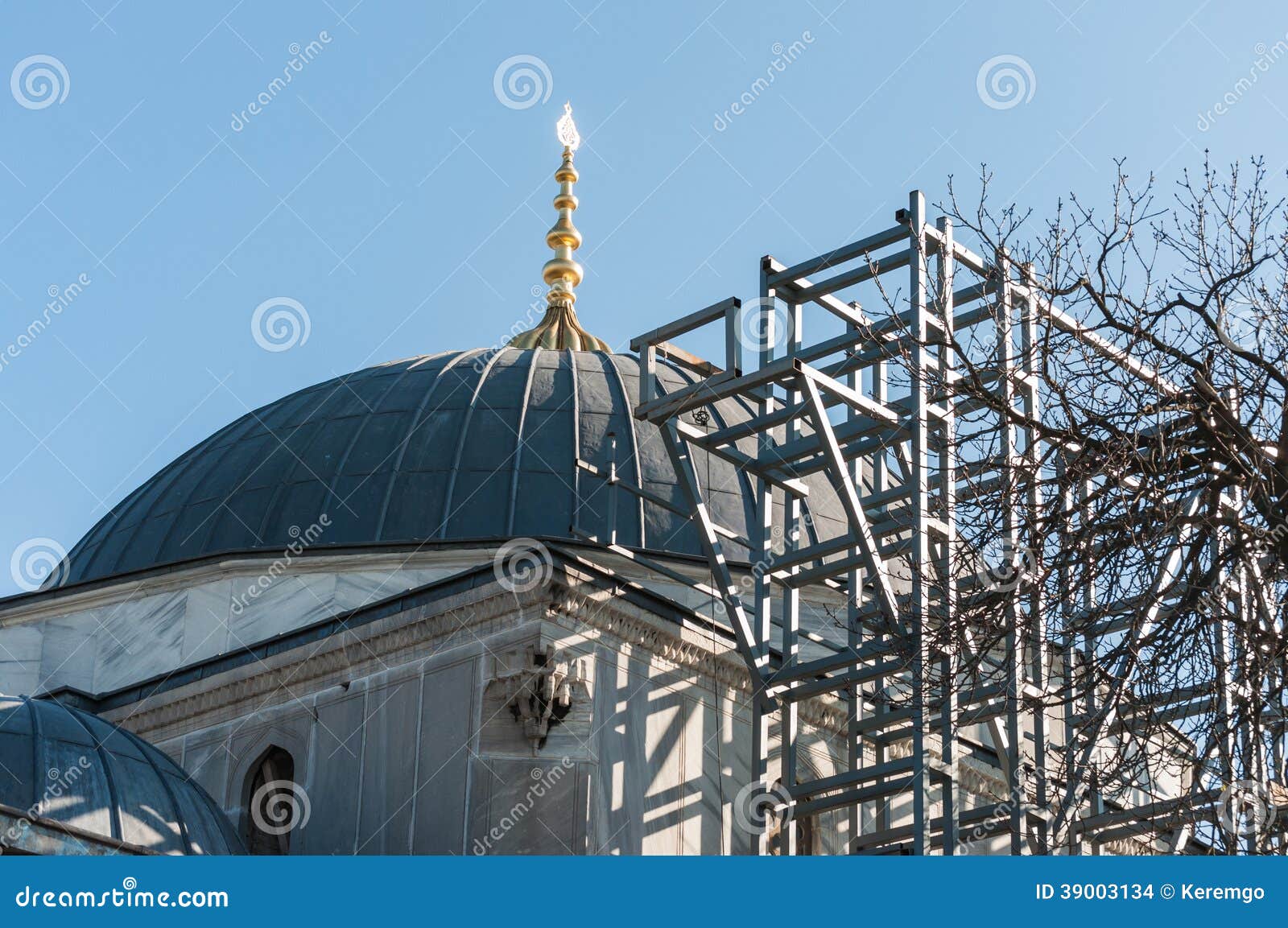 Mosque Restoration stock photo. Image of blue, restoration - 39003134