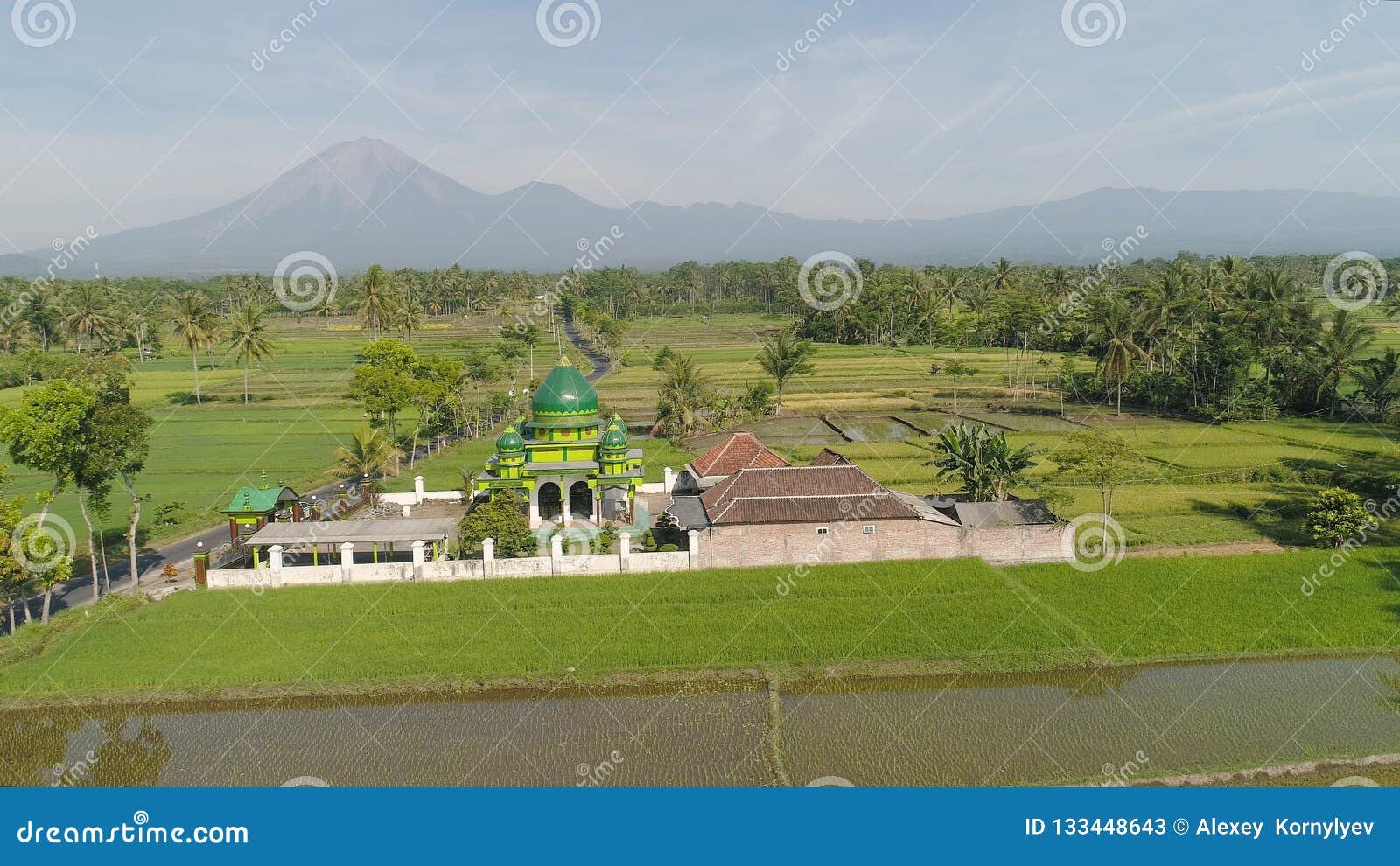 Mosque among Rice Fields Java Indonesia Stock Image - Image of natural ...