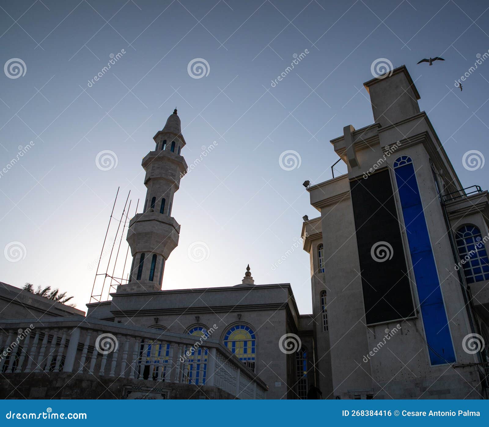 Mosque of Seeb, Near Muscat, Oman Stock Photo - Image of muscat, mosque ...