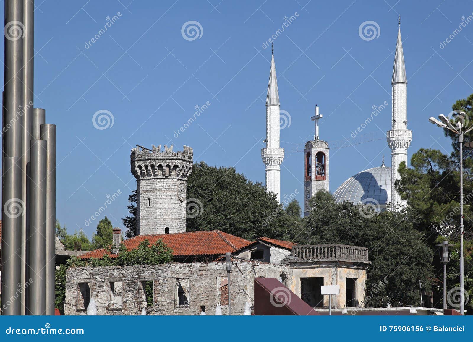 Mosque Shkoder stock photo. Image of architecture, landmark - 75906156