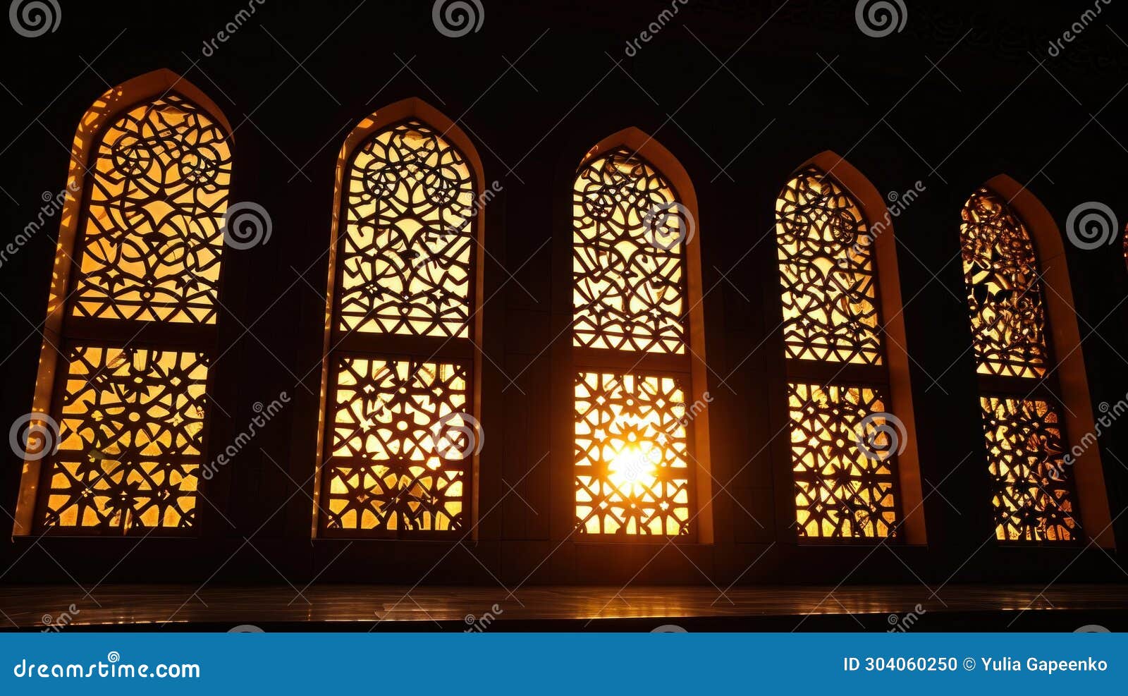 Mosque Silhouette, Illuminated Windows, Portraying Unity, and Shared ...