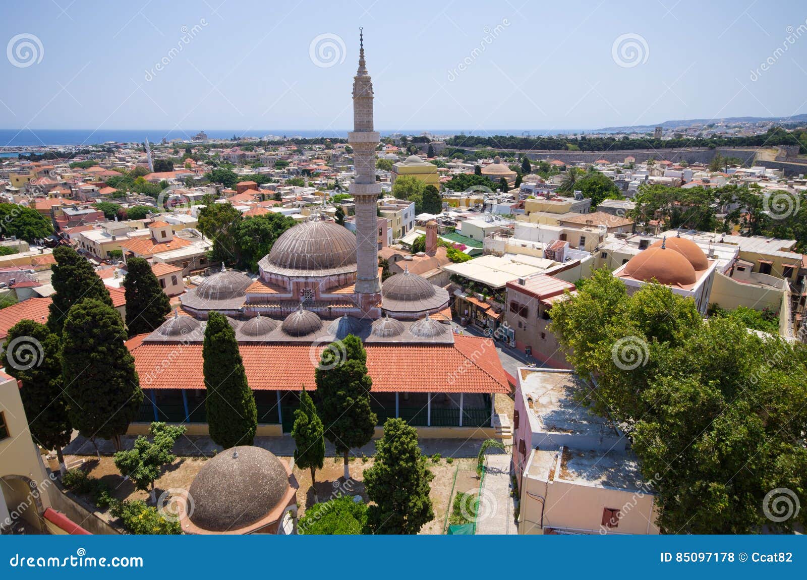 Mosque of Suleiman, Rhodes, Greece Stock Photo - Image of building ...