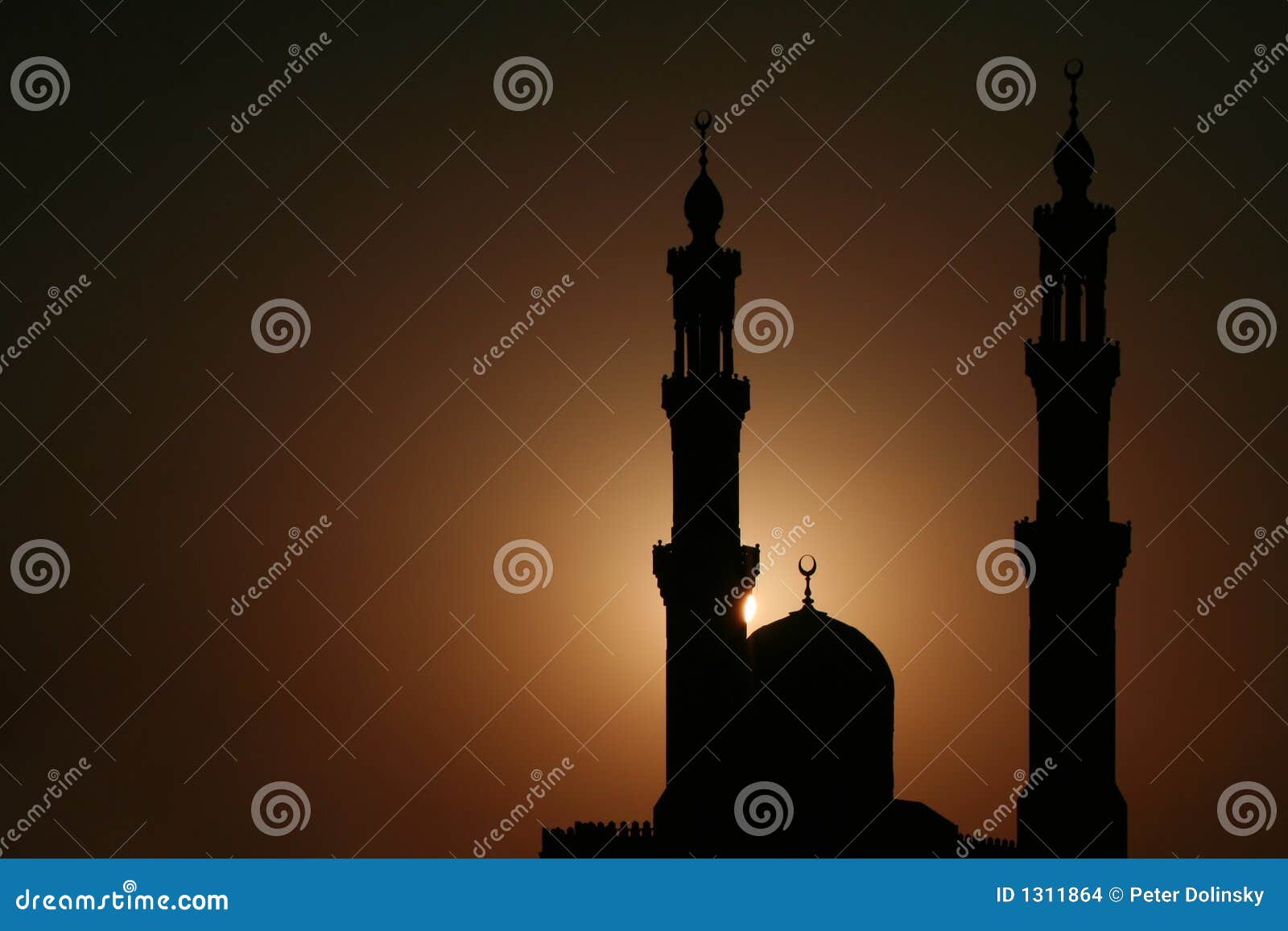 Mosque at Sunset stock photo. Image of masses, church - 1311864