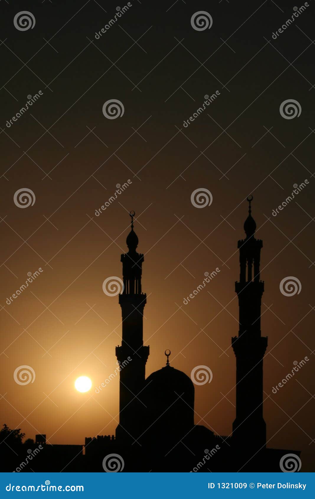 Mosque at Sunset stock image. Image of minarets, aladin - 1321009