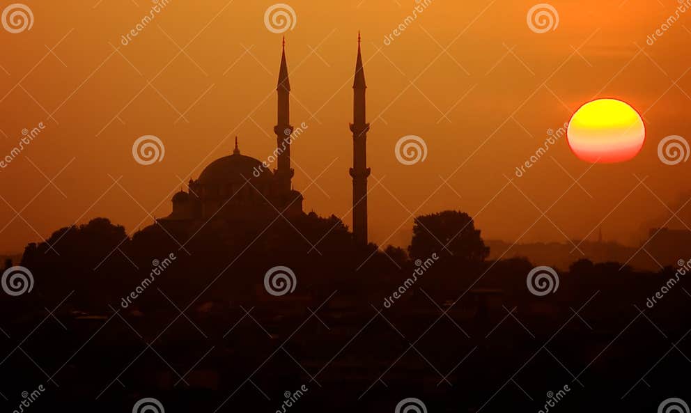 Mosque Sunset stock photo. Image of dusk, mosque, east - 1438250