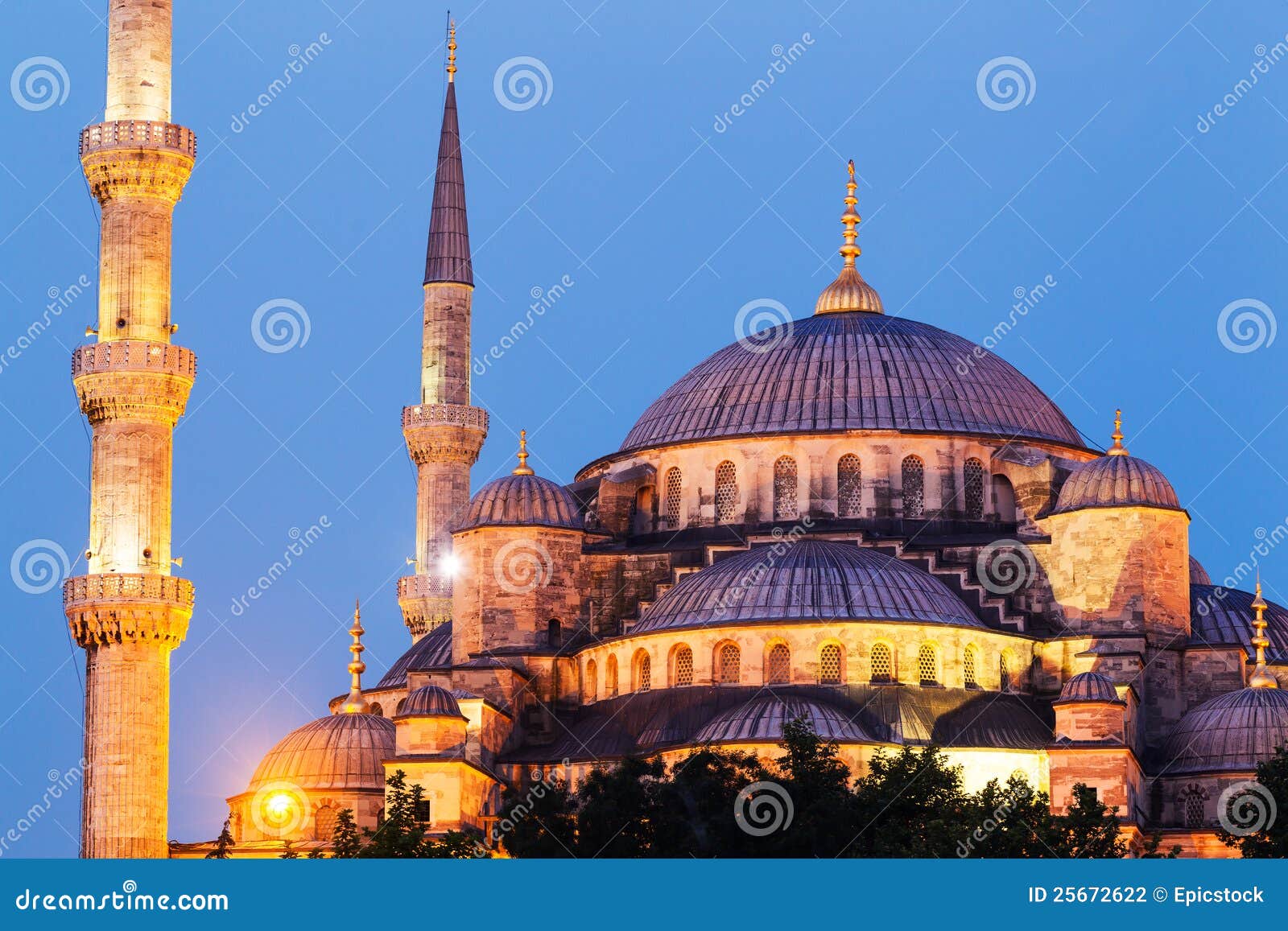 Mosque at Sunset stock photo. Image of architecture, blue - 25672622