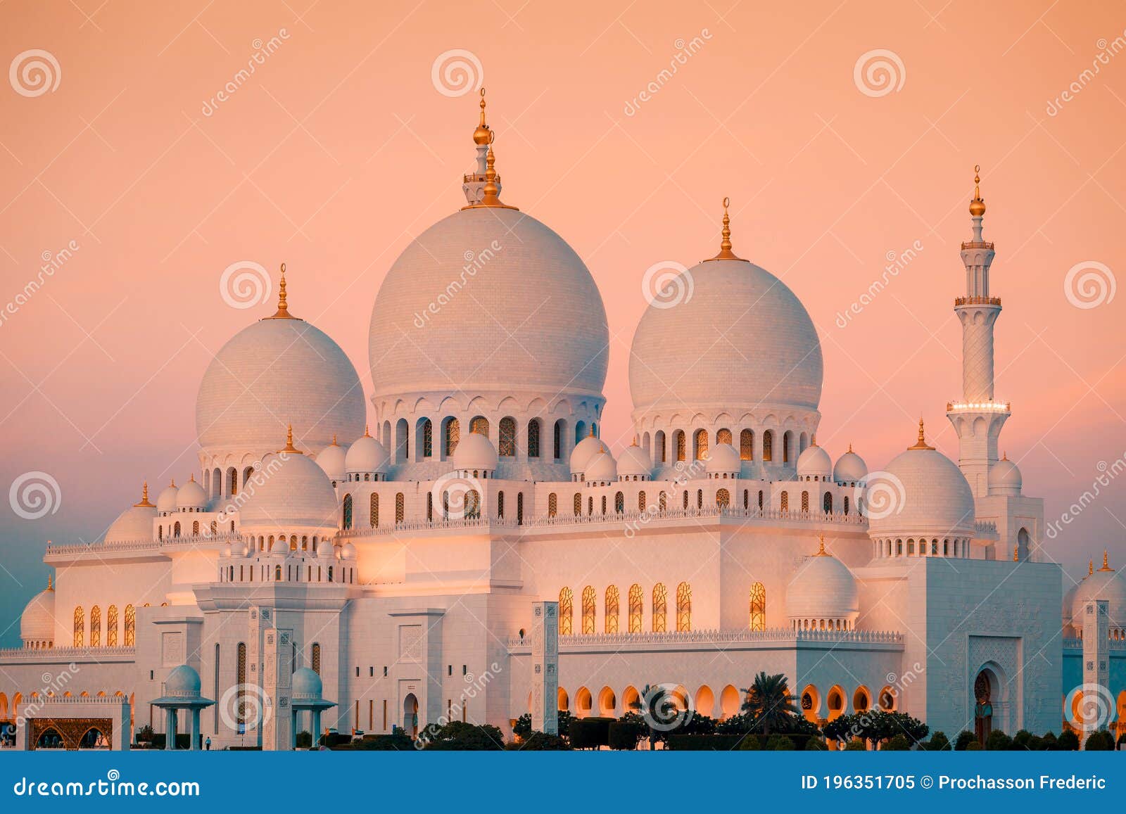 Mosque at sunset stock image. Image of asia, holy, islam - 196351705
