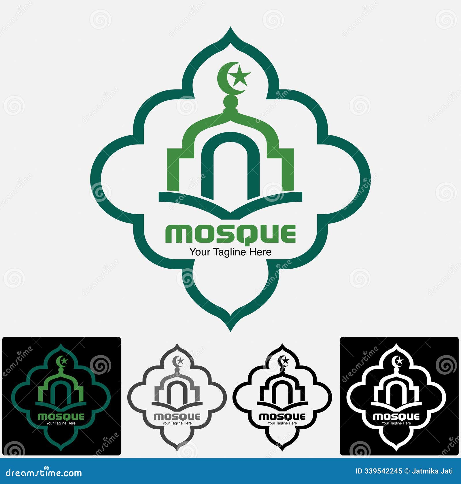 Mosque symbol stock illustration. Illustration of abstract - 339542245