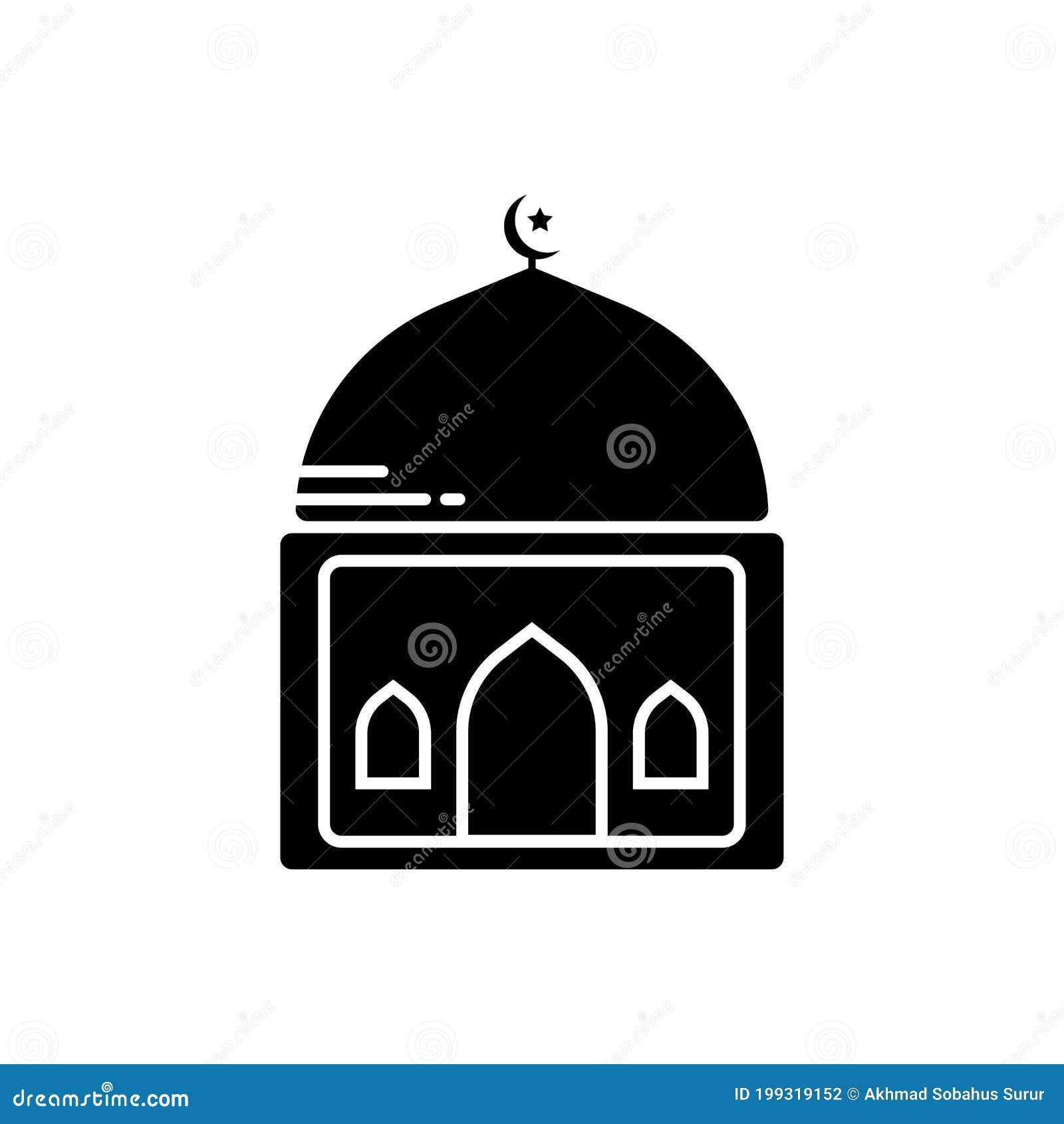 Mosque Symbol. Design Vector Stock Vector - Illustration of background ...