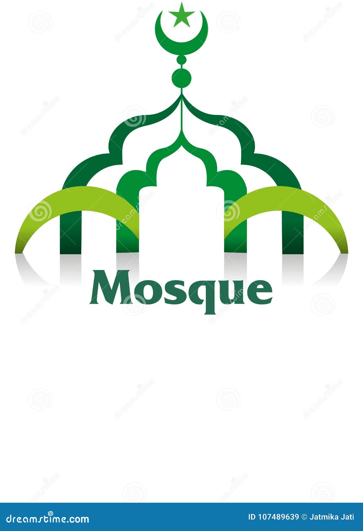 Mosque symbol or icon stock vector. Illustration of mosque - 107489639