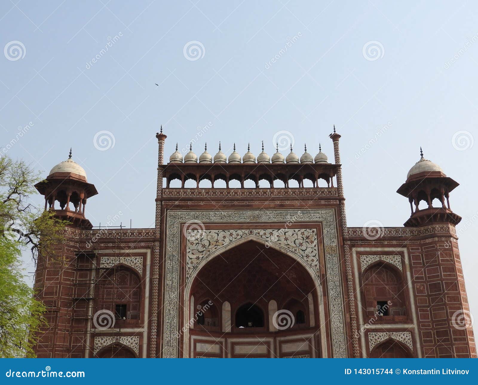Mosque in the Territory Taj Mahal, India Stock Photo - Image of ...