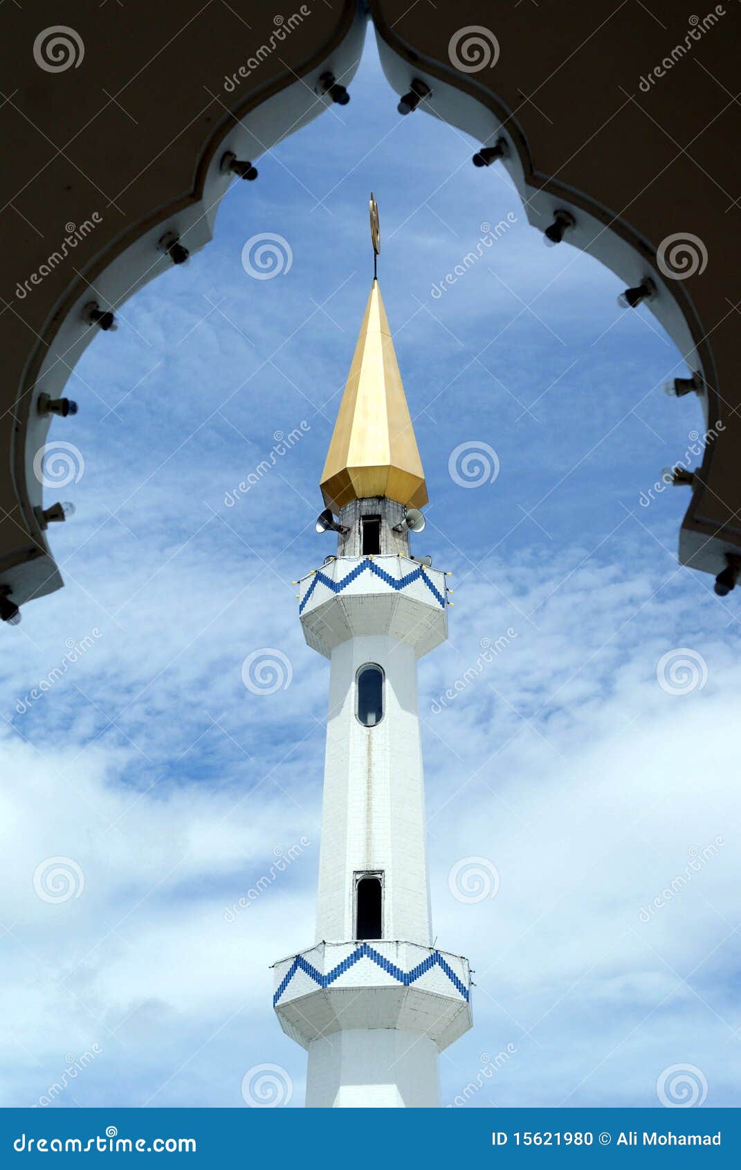 Mosque tower stock photo. Image of mosque, pray, tall - 15621980