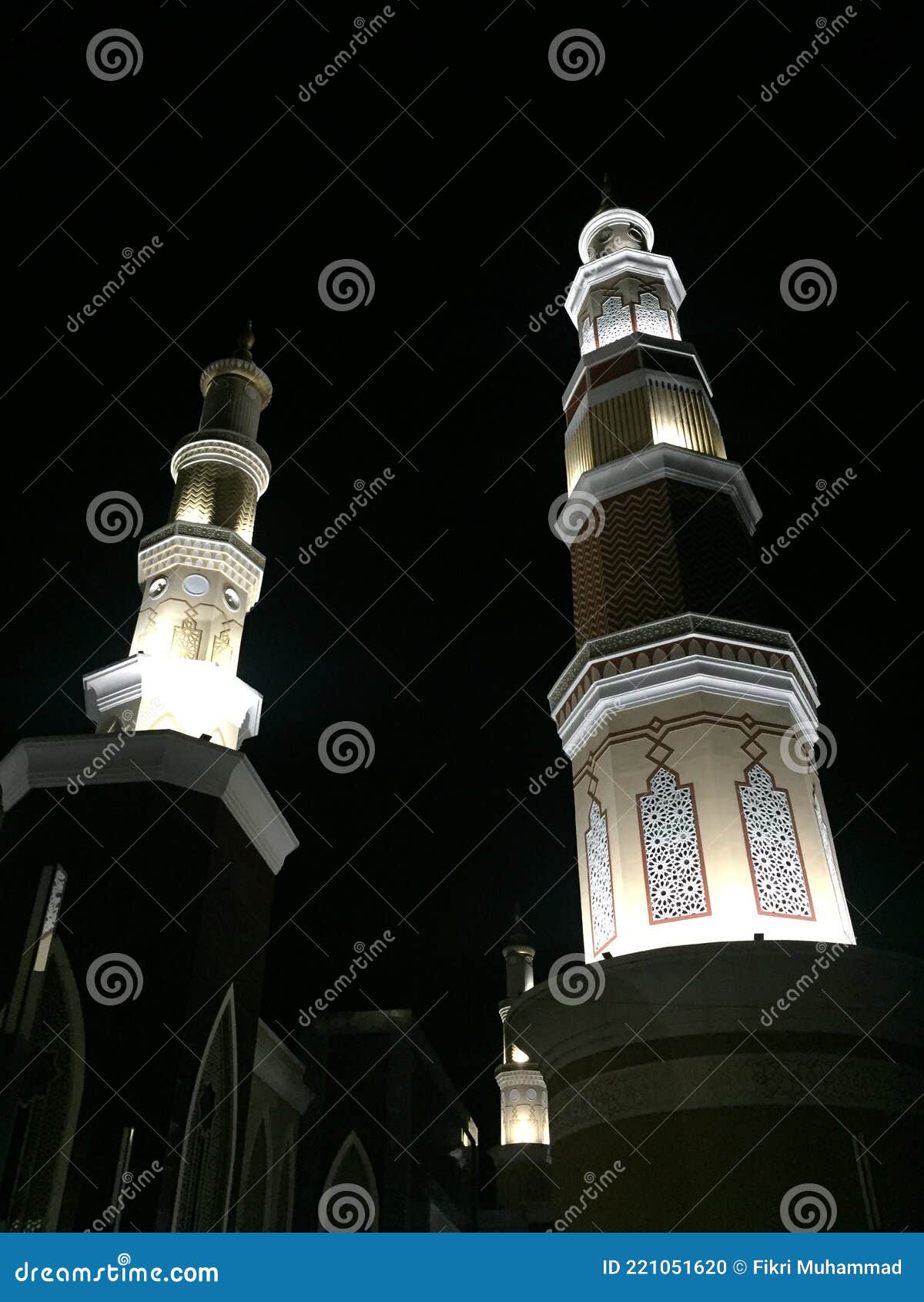 Mosque stock photo. Image of tower, islamic, wallaper - 221051620