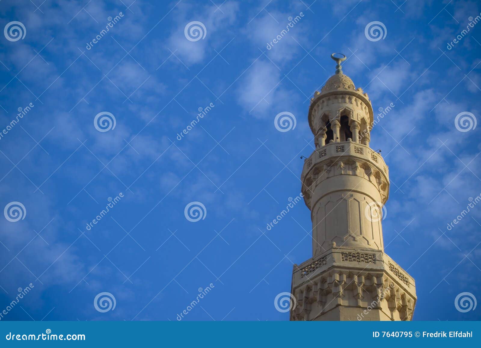 A mosque tower stock image. Image of arabic, exterior - 7640795