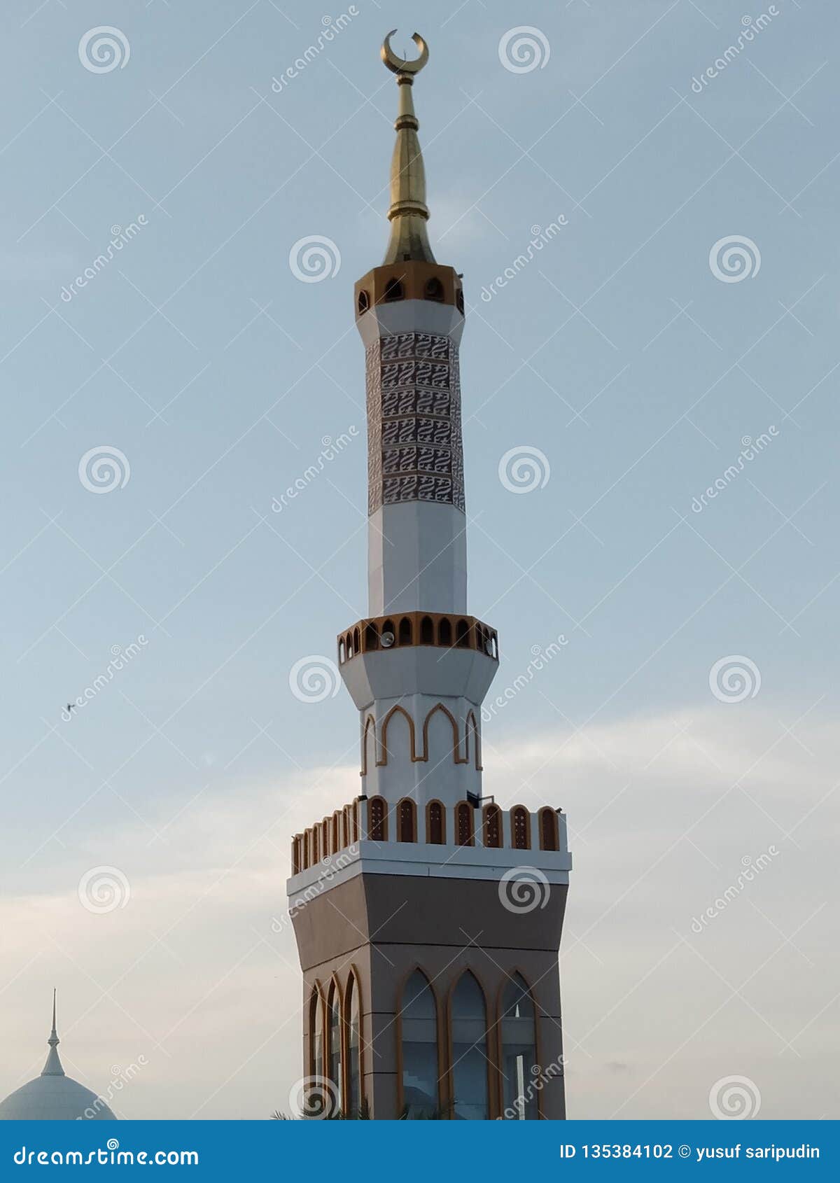 Mosque tower stock photo. Image of mosque, centre, islamic - 135384102
