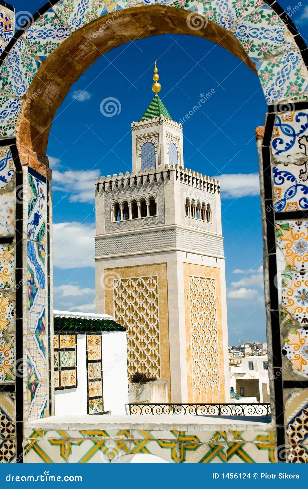 Mosque Tower And The Beautiful Sky Royalty-Free Stock Photography ...
