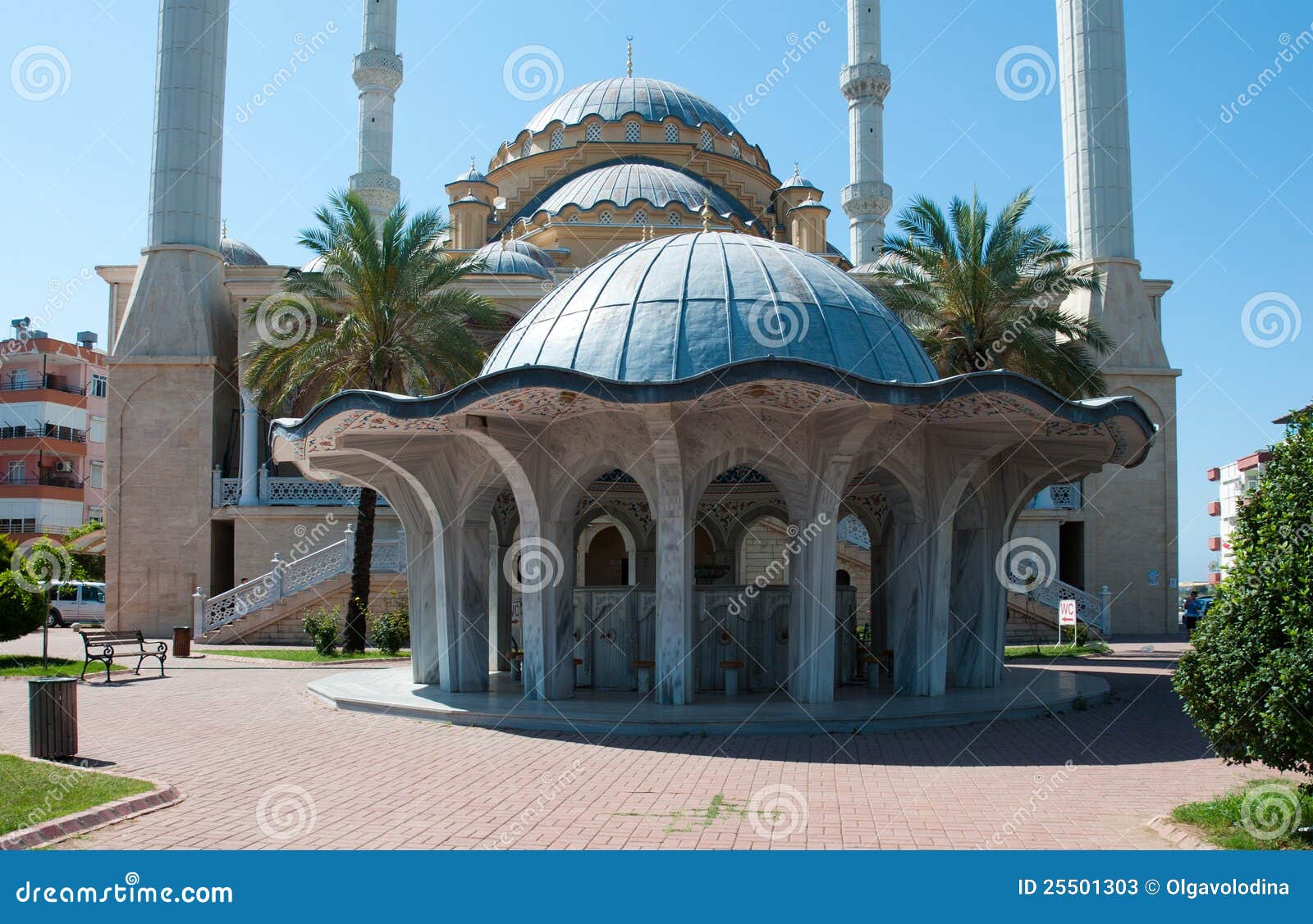 Mosque in the Town of Manavgat. Turkey Stock Image - Image of travel ...