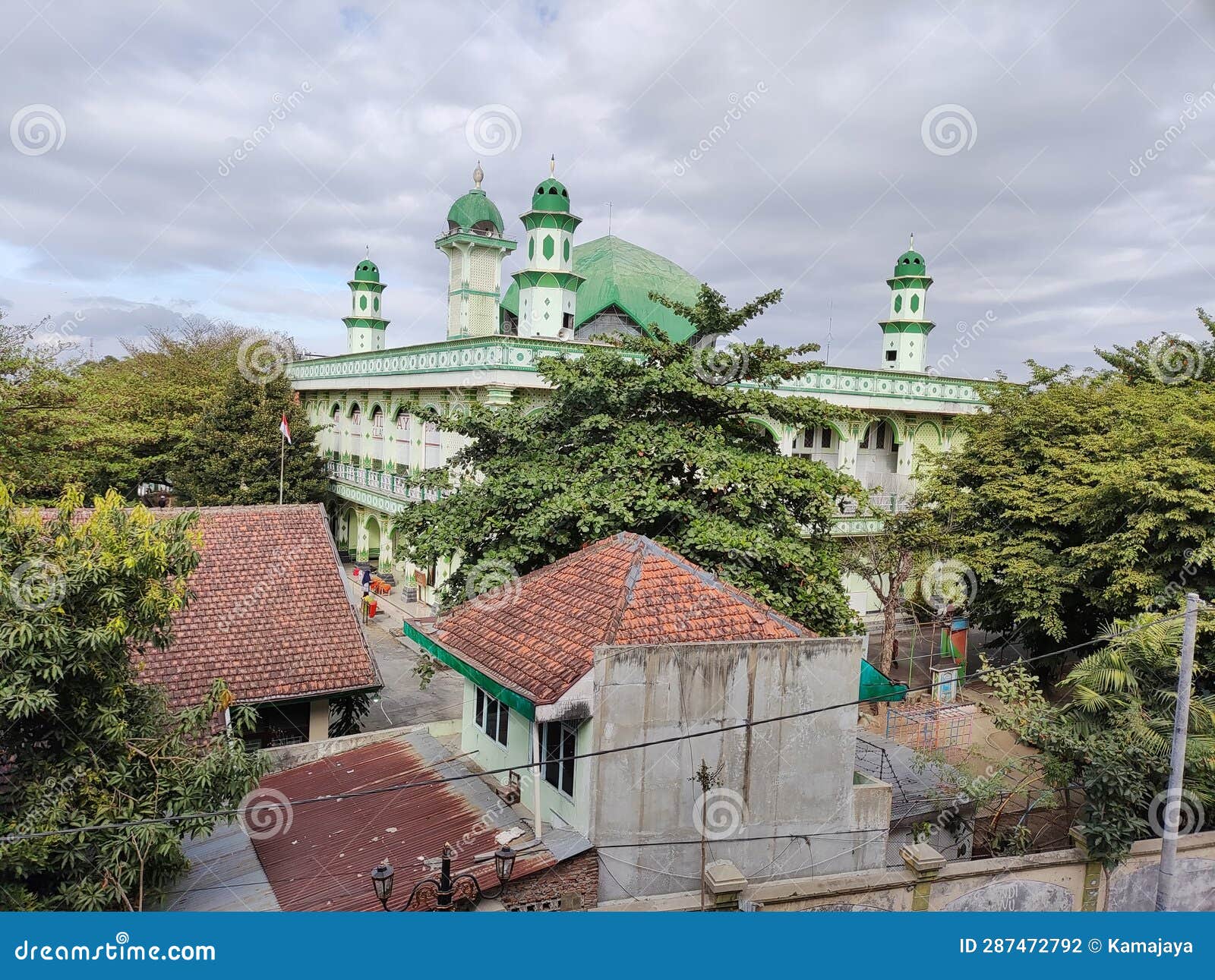 Mosque Tree House Building Cloud Nature Stock Photo - Image of mosque ...