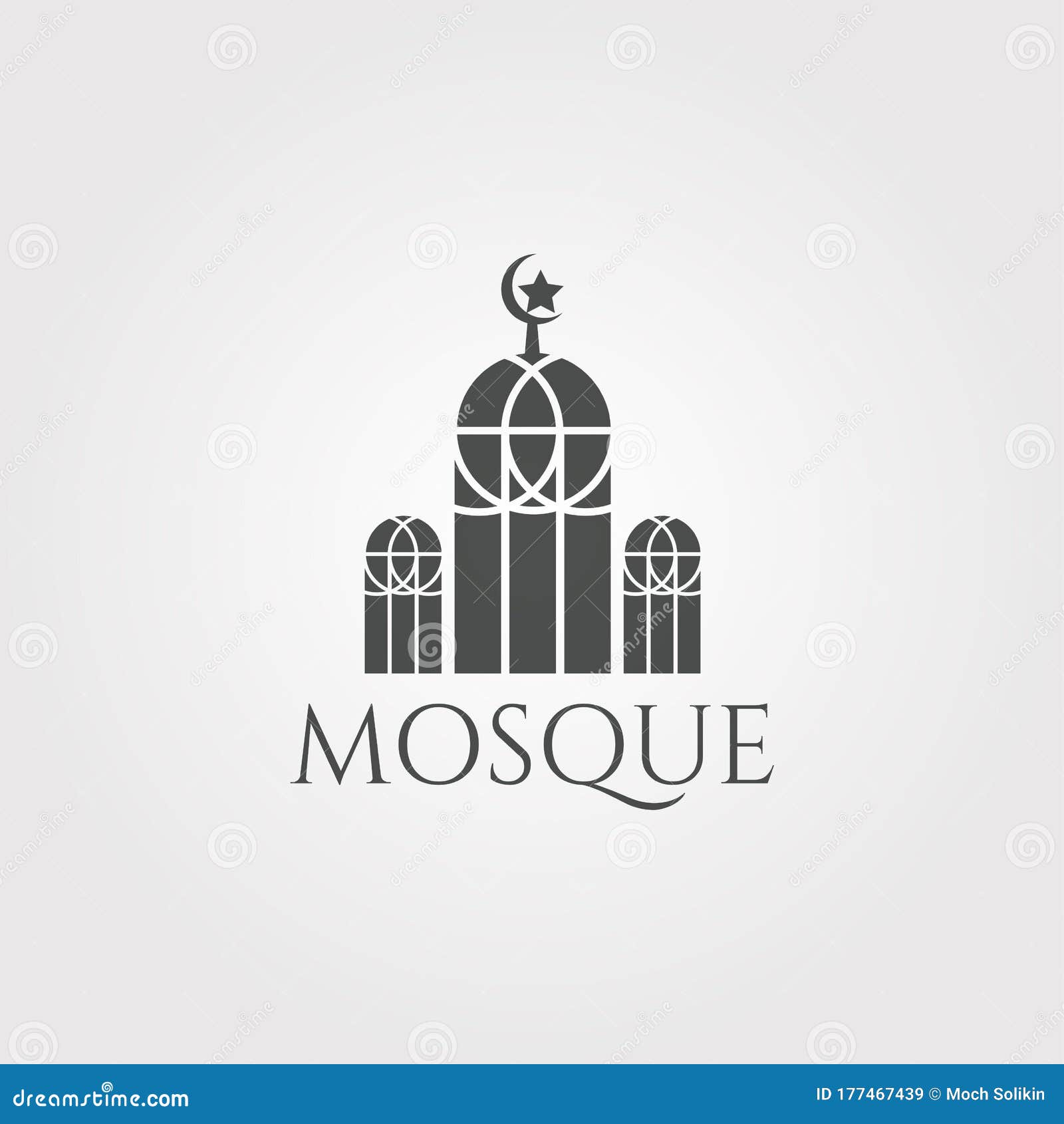 Mosque Vector Logo Design,islamic Icon Stock Vector - Illustration of ...