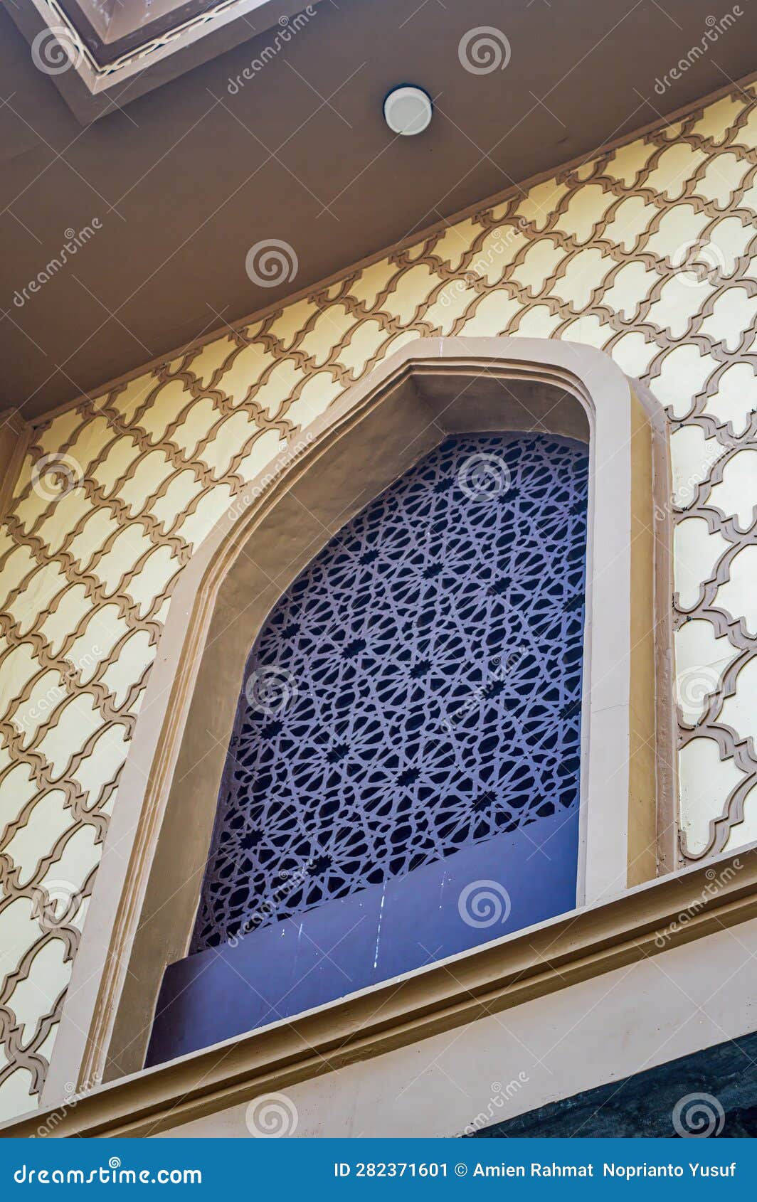 Mosque Ventilation Ornament with Islamic Pattern Stock Image - Image of ...