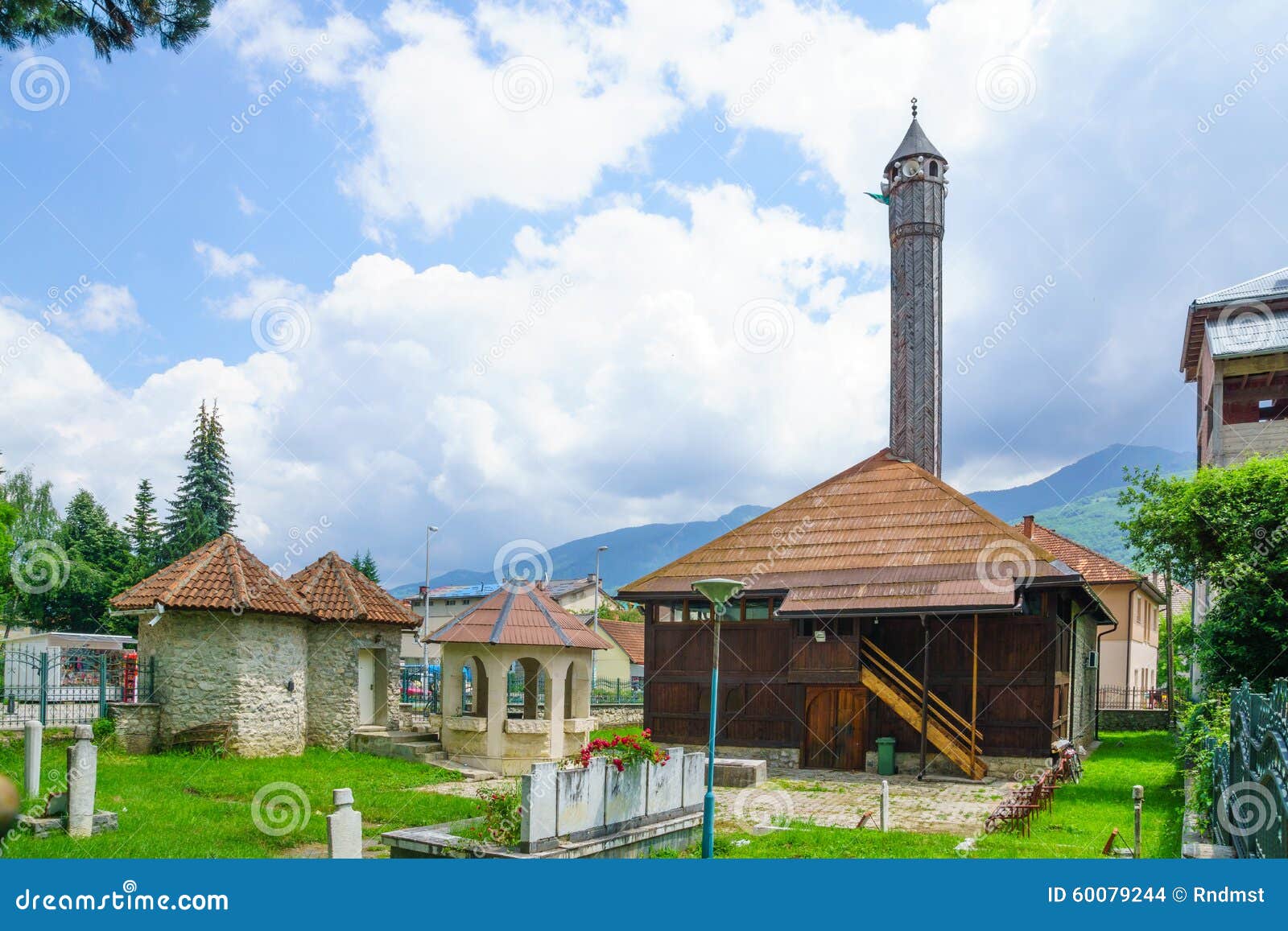 Mosque of Vezir, Gusinje stock photo. Image of house - 60079244