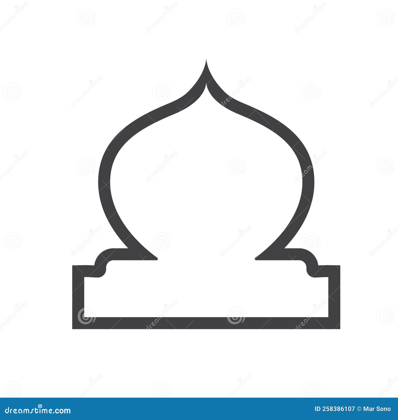 Mosque Window Vector Icon stock vector. Illustration of arch - 258386107