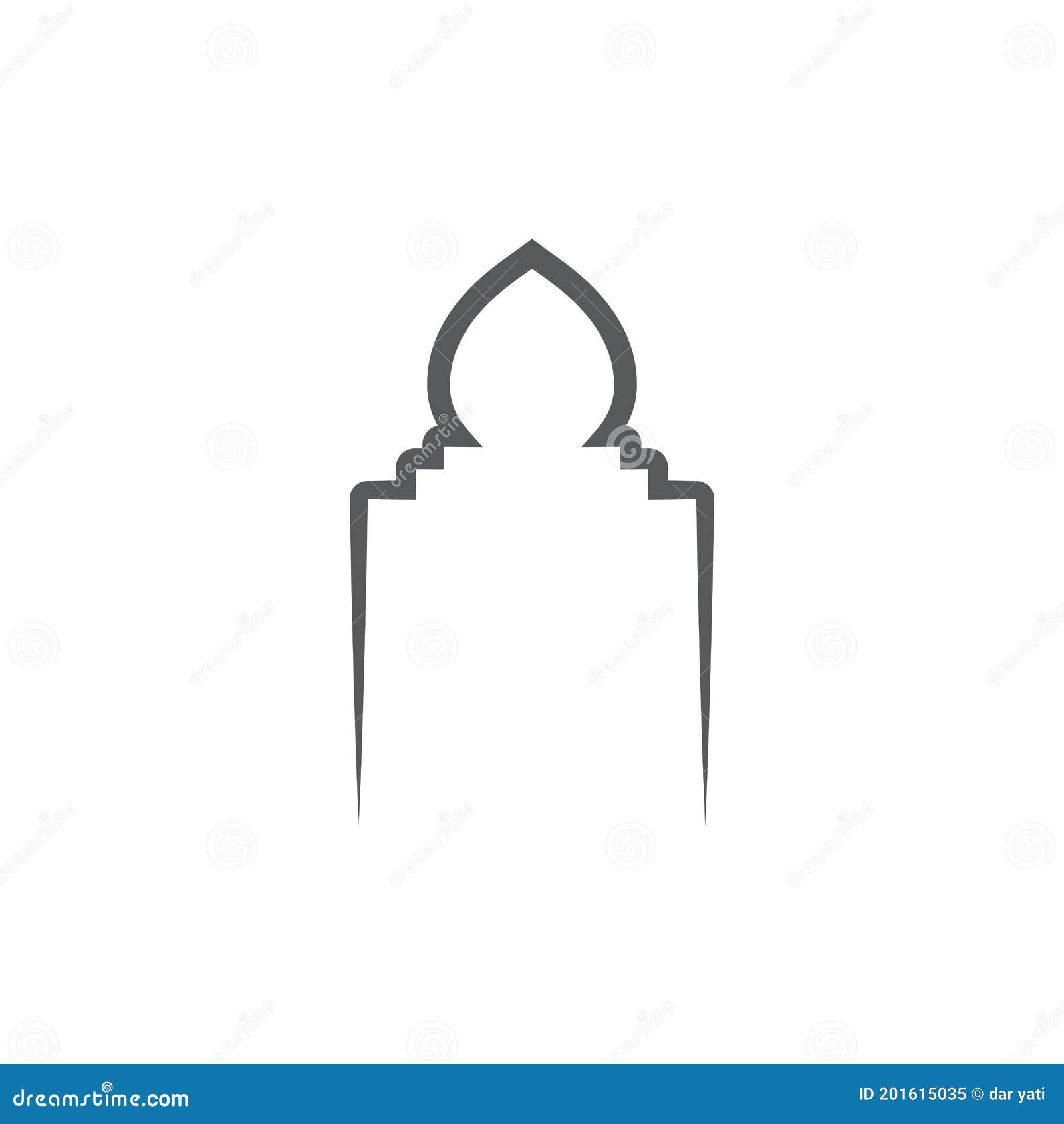 Mosque Window Vector Icon Design Template Stock Vector - Illustration ...