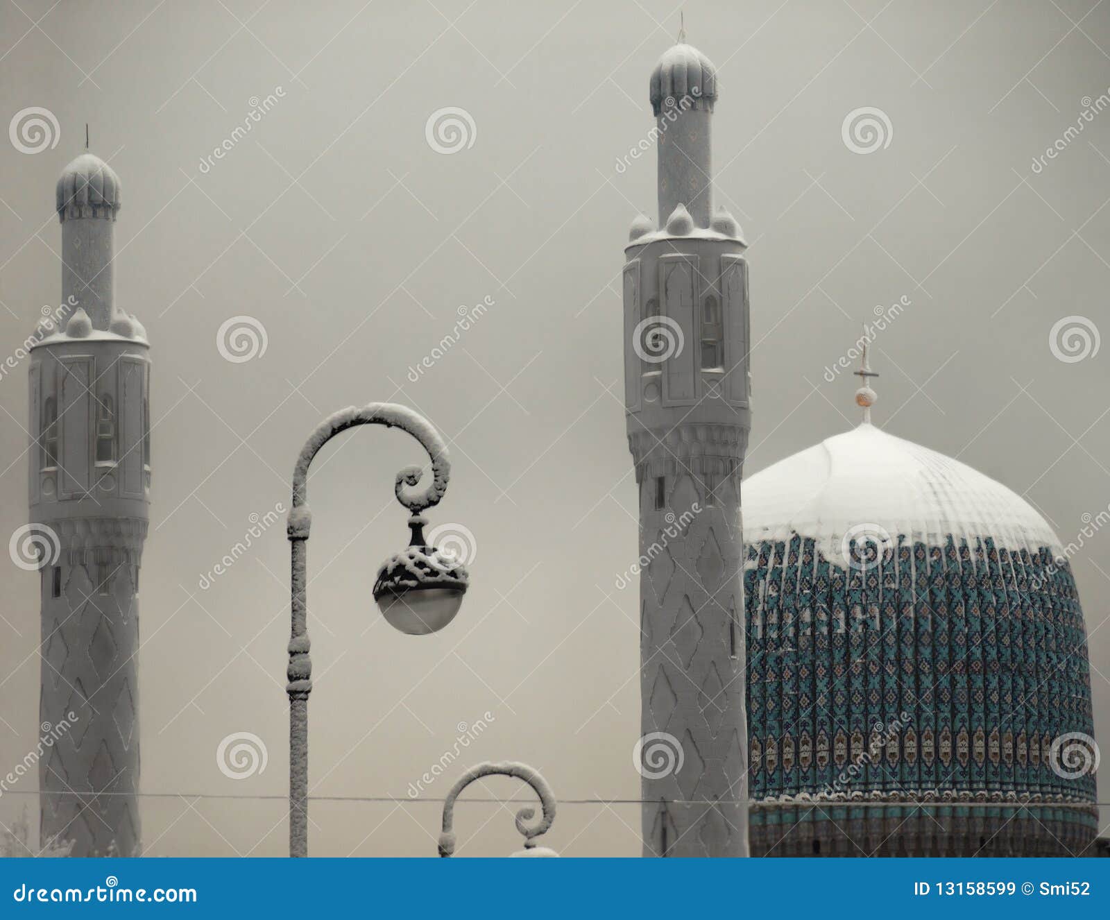Mosque in winter stock image. Image of russia, overcast - 13158599