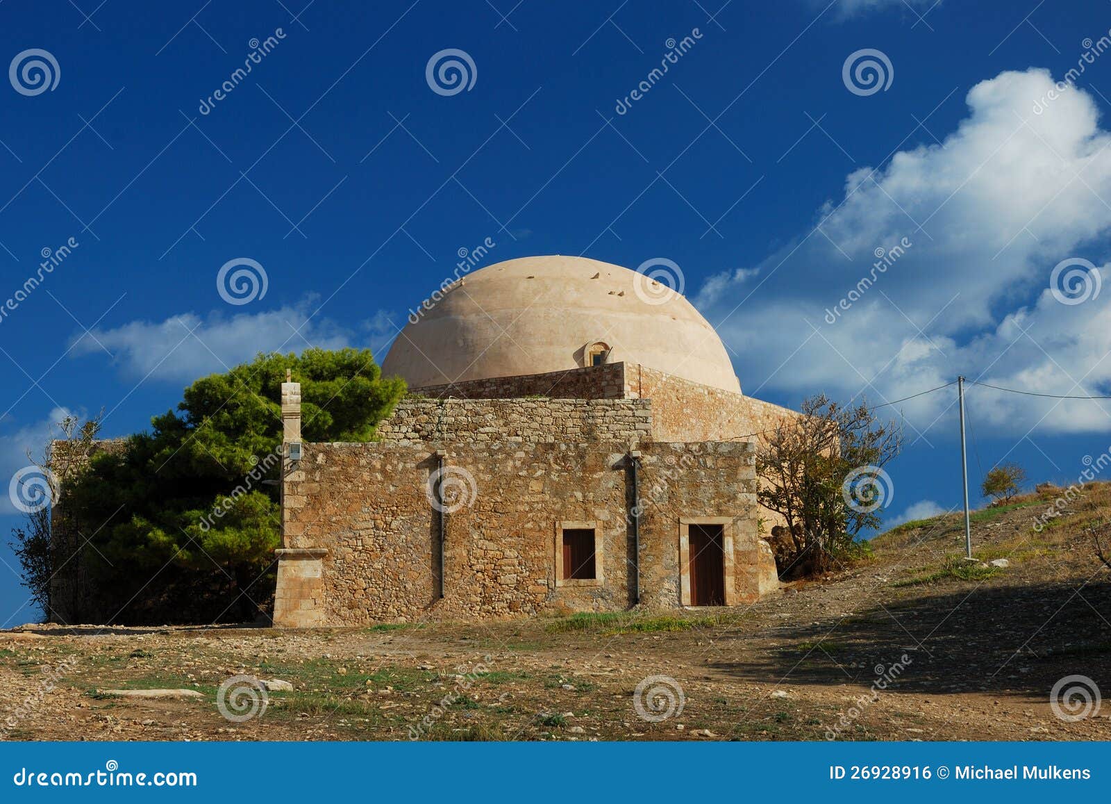 Mosquee in the Fort of Rethymnon Stock Photo - Image of holiday ...