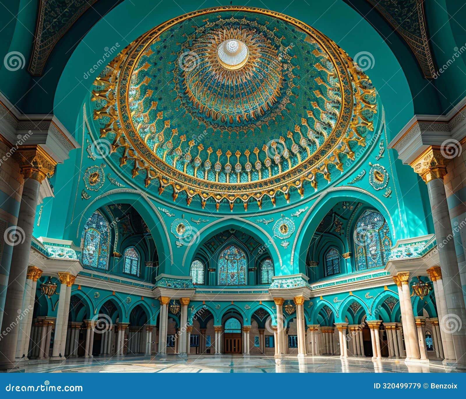 Mosques Dome with Intricate Patterns Close-up Stock Image - Image of ...