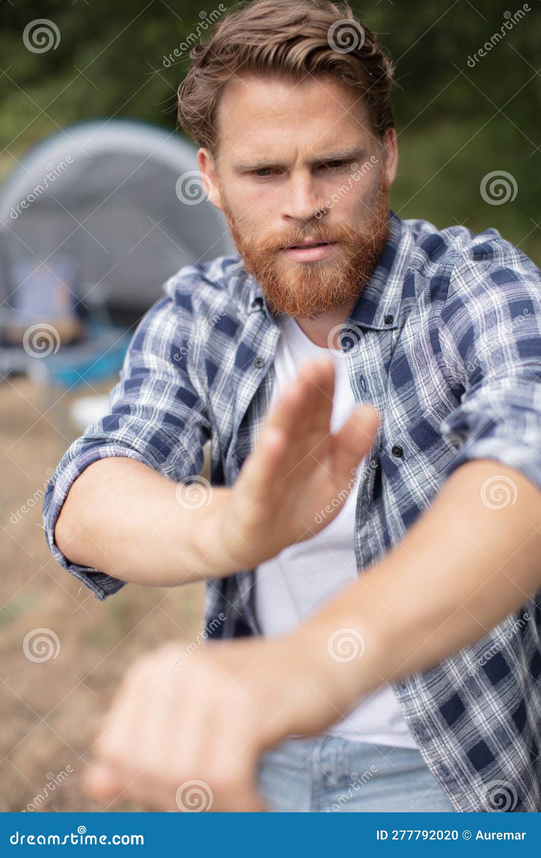 Mosquito Attack Man in Forest Camping Stock Photo - Image of mosquito ...