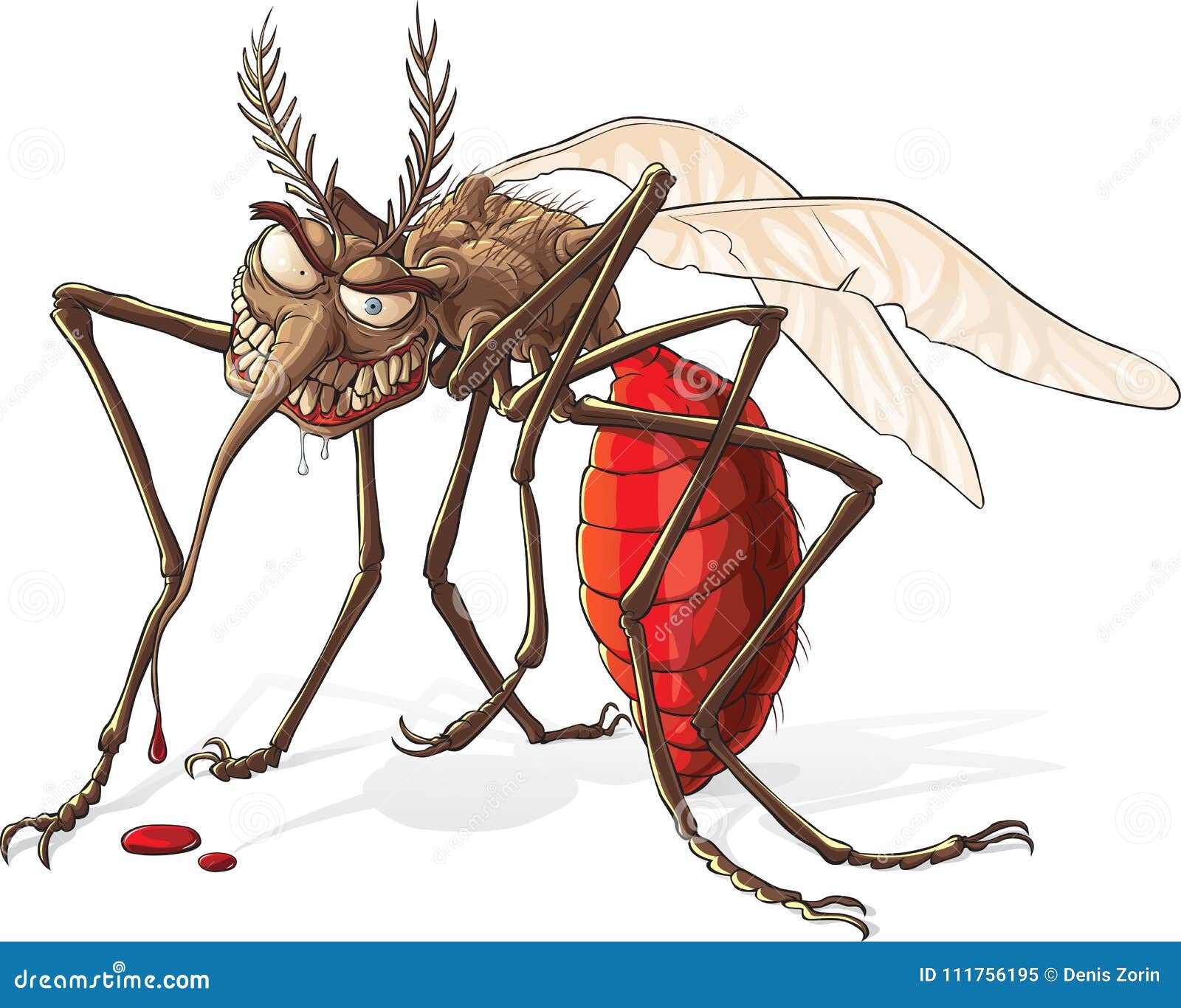 Mosquito stock vector. Illustration of blood, evil, insect - 111756195