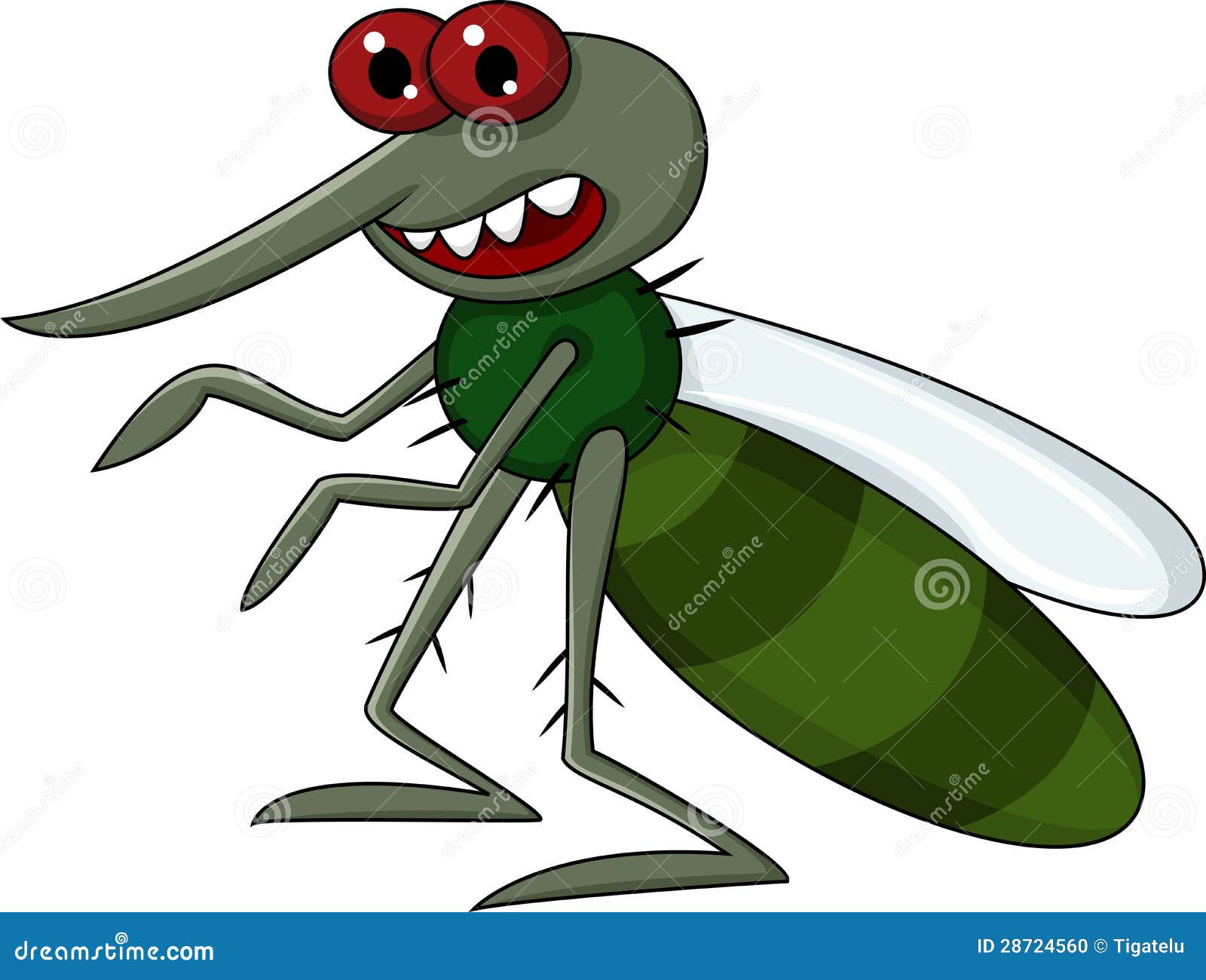 Mosquito cartoon stock vector. Illustration of mosquito - 28724560