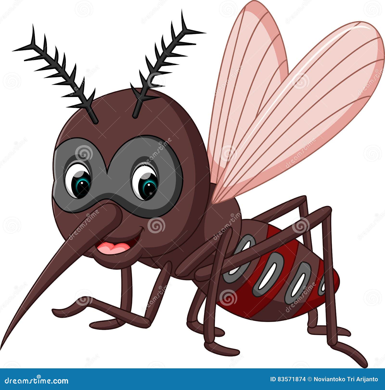 Mosquito cartoon stock vector. Illustration of cartoon - 83571874