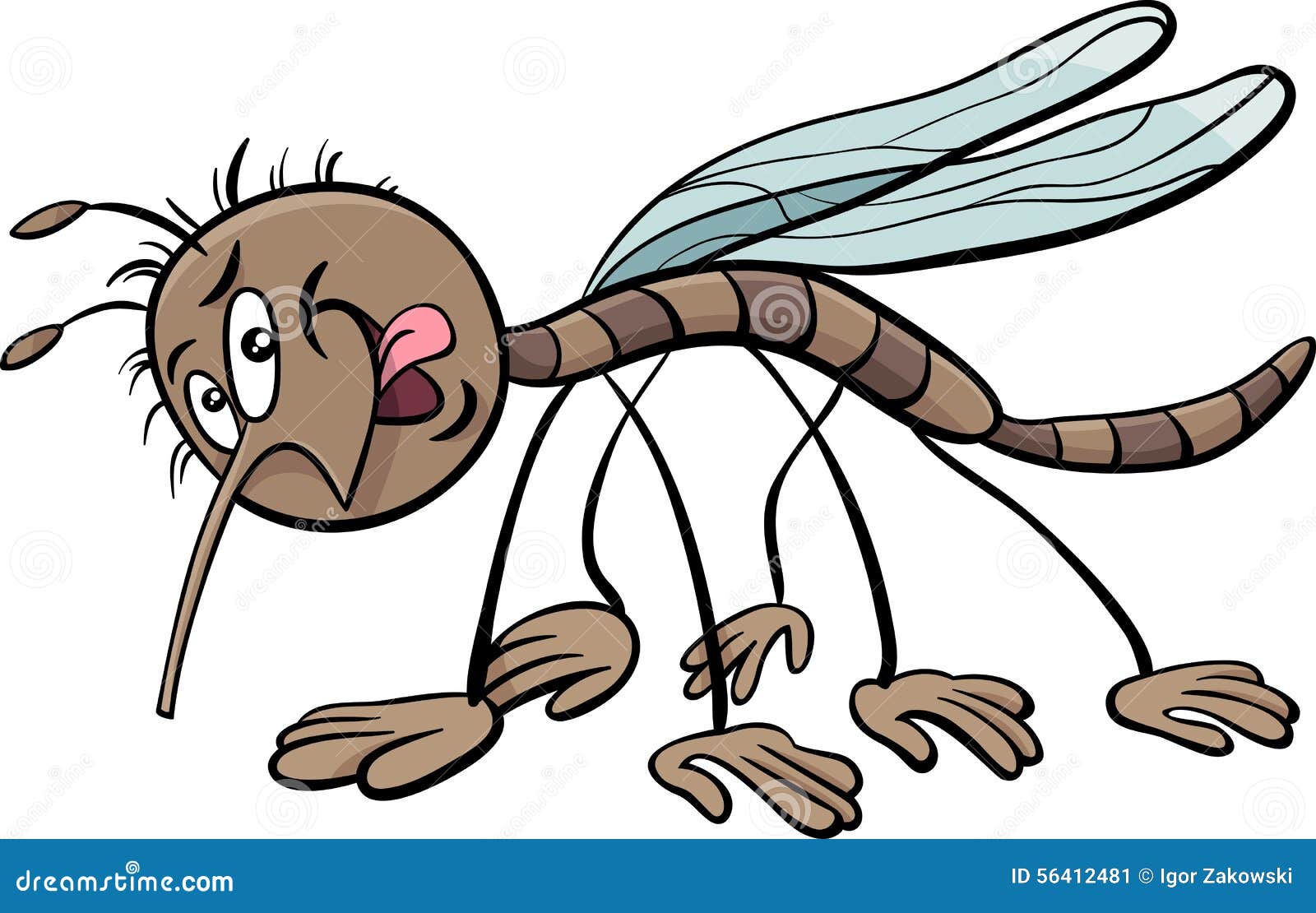 Mosquito Character Cartoon Illustration Stock Vector - Illustration of ...
