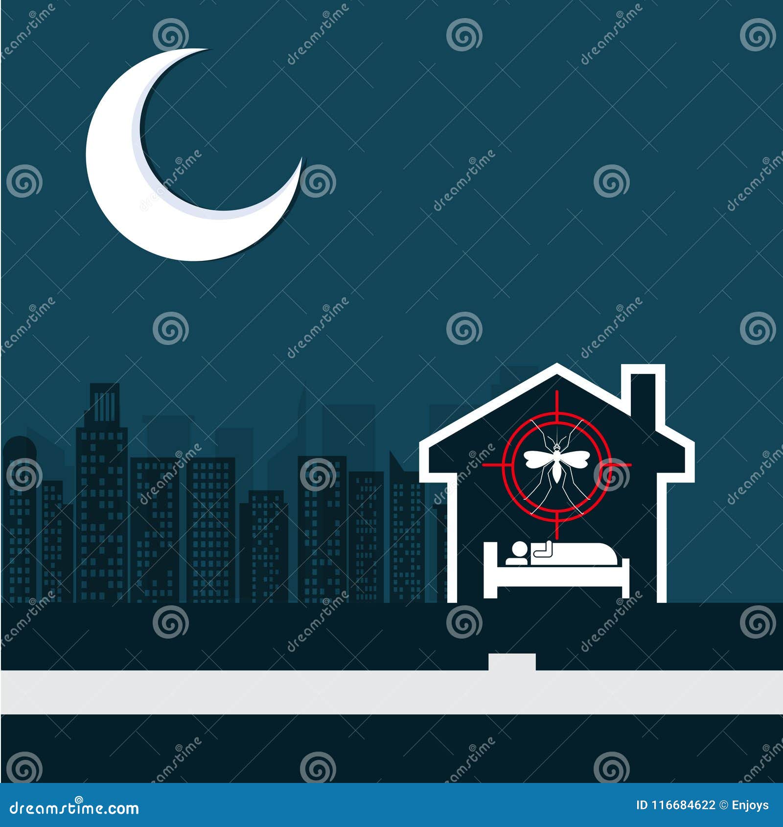 Mosquito Control For Prevention Dengue Vector Illustration ...