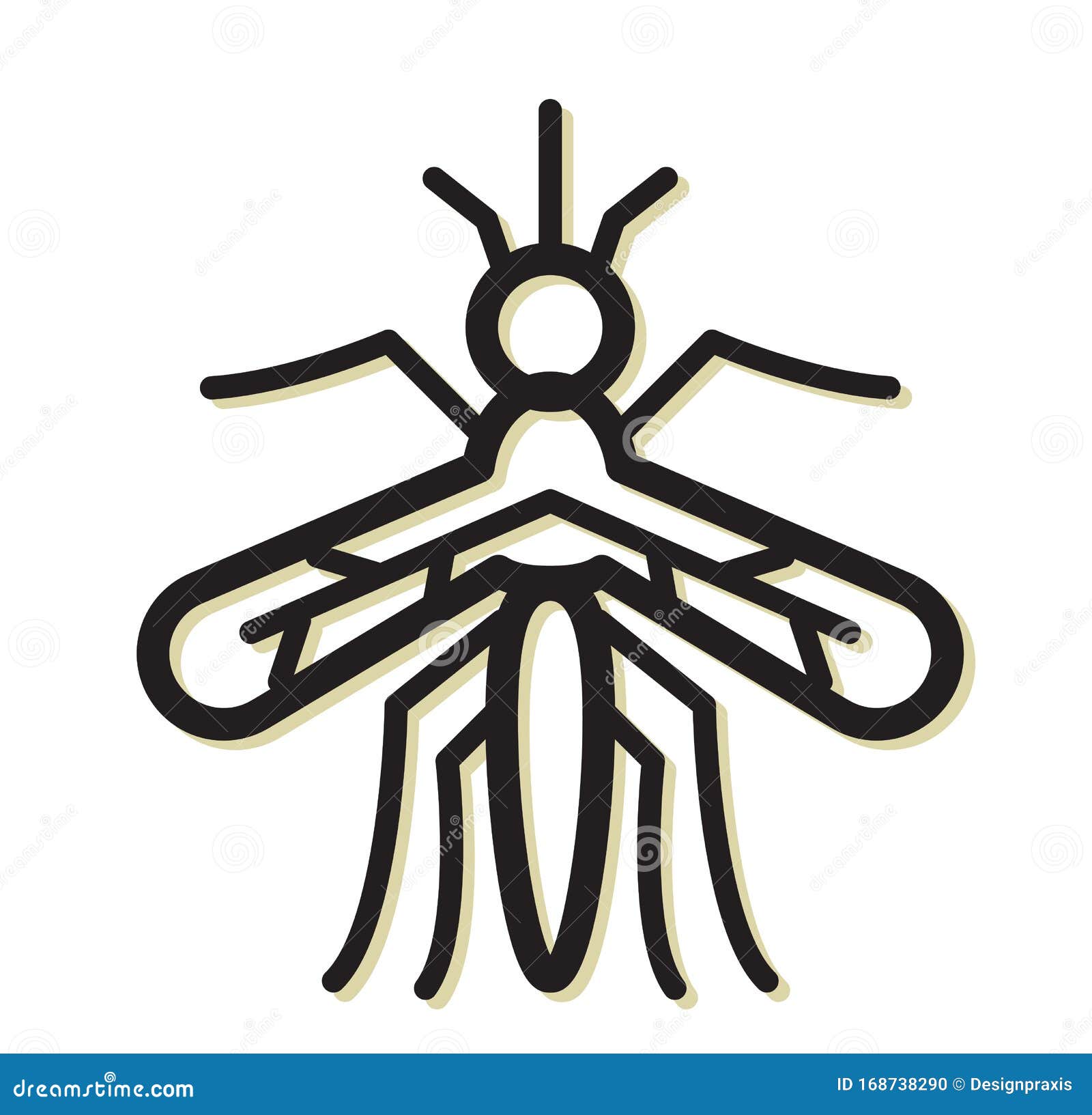 Mosquito - Dengue - Icon stock illustration. Illustration of digitally ...