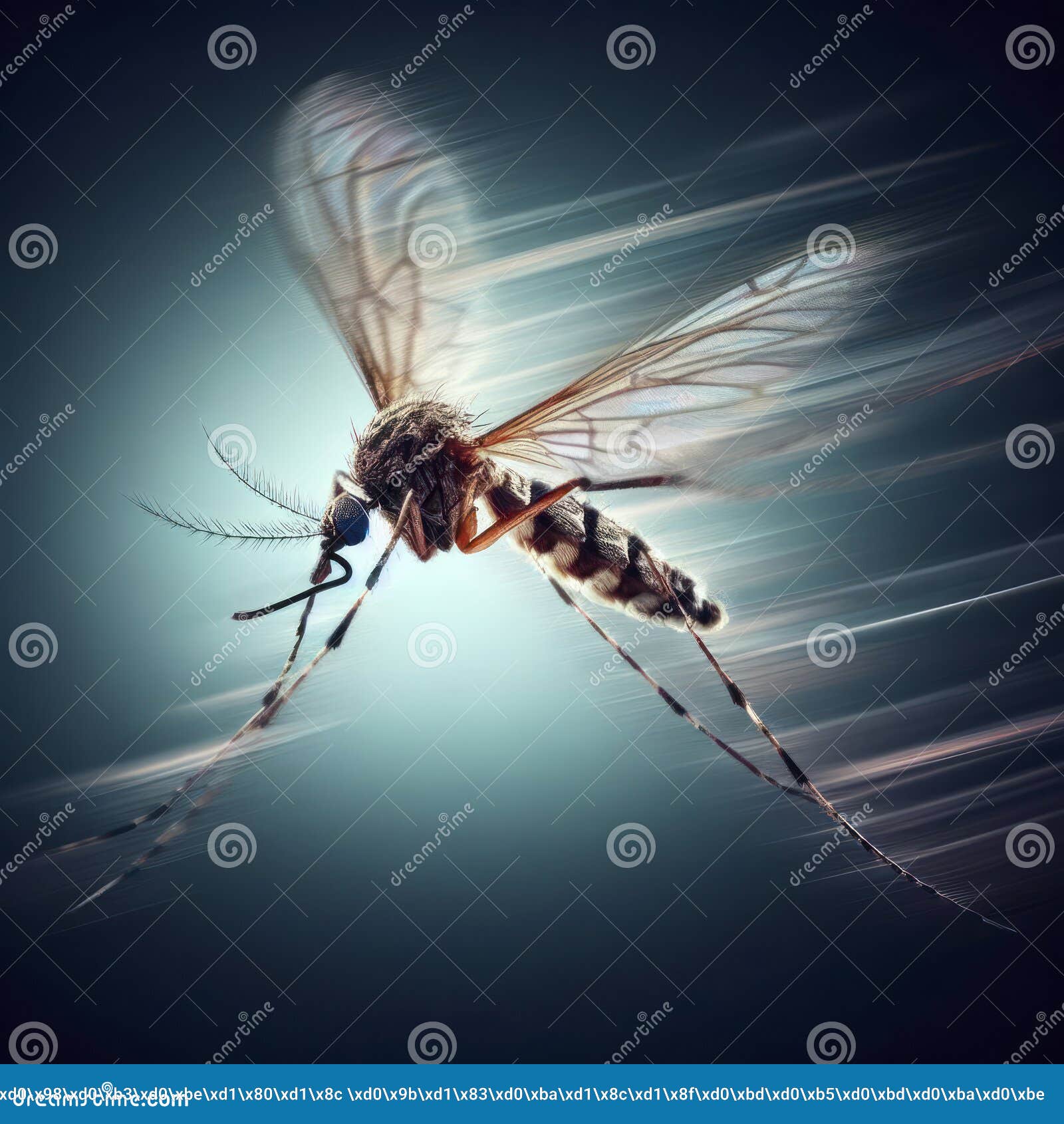Mosquito in Fast Flight with Motion Blur Effect. Ai Generative Stock ...