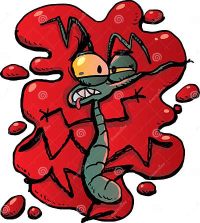 Mosquito that Has Just Been Squashed Stock Illustration - Illustration ...